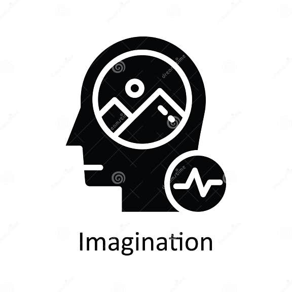 Imagination Vector Solid Icon Design Illustration. Human Mentality ...