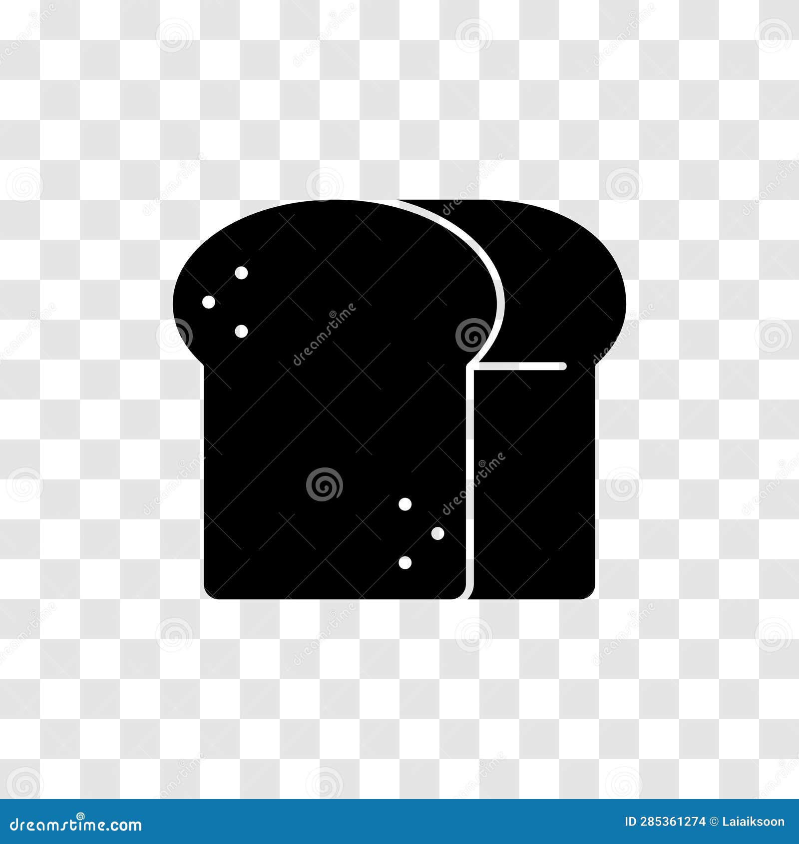 Toast Bread Slices Silhouette Icon for Food Apps and Websites Stock ...