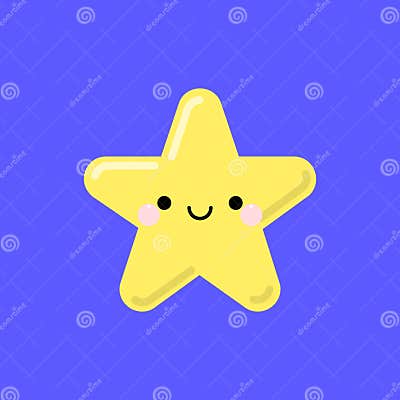 Cute Smiling Little Star Character Icon Stock Vector - Illustration of ...