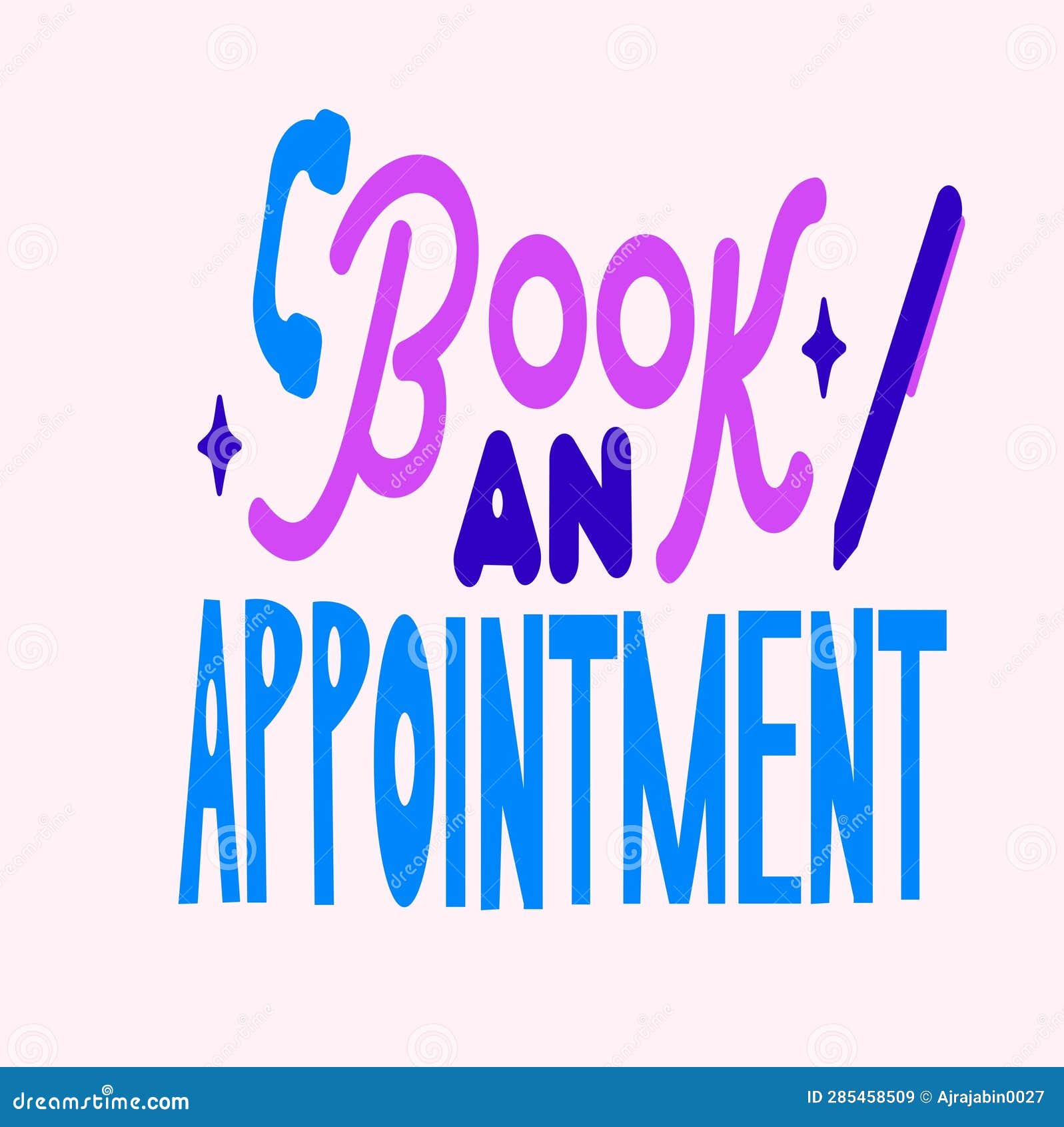 Simple Book an Appointment Illustration Stock Illustration ...