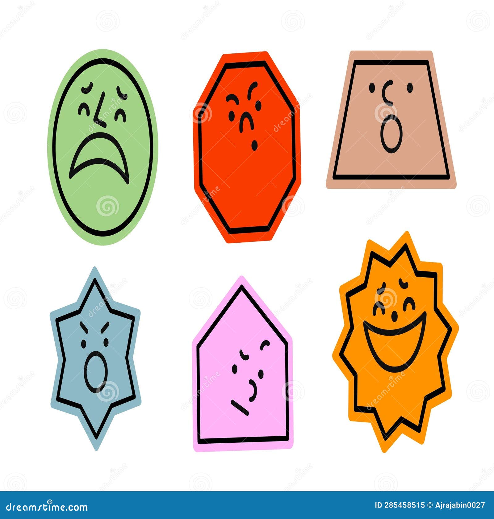 Funny Facial Expressions Illustration Stock Illustration - Illustration ...