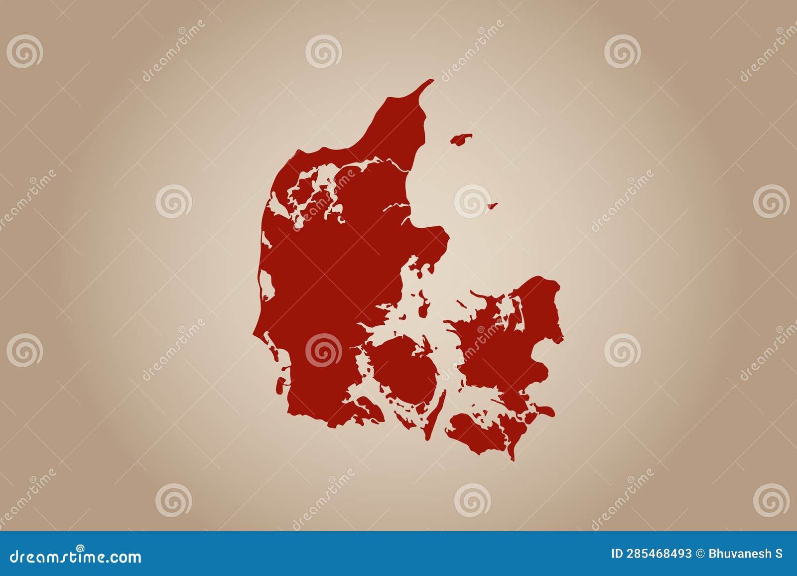 Red Colored Map Design Isolated on Plain Background of the Country ...