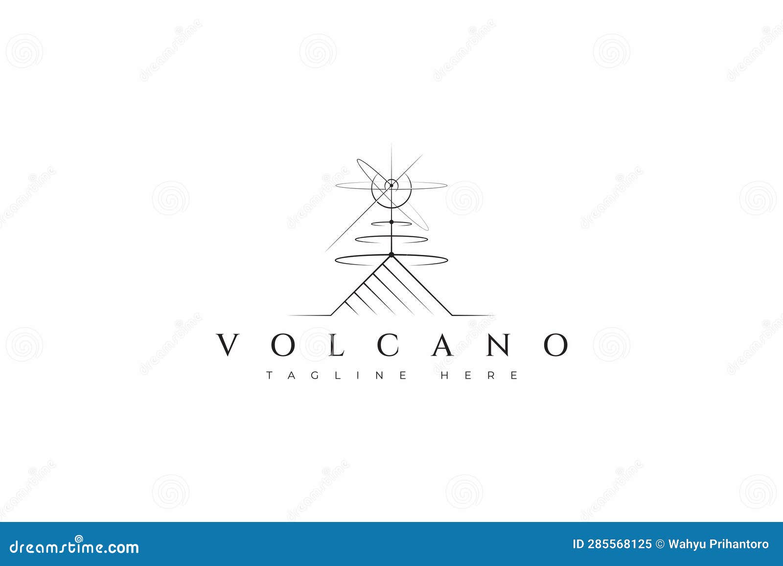 Abstract Eruption Mountain Illustration Volcanic Logo Stock Vector ...
