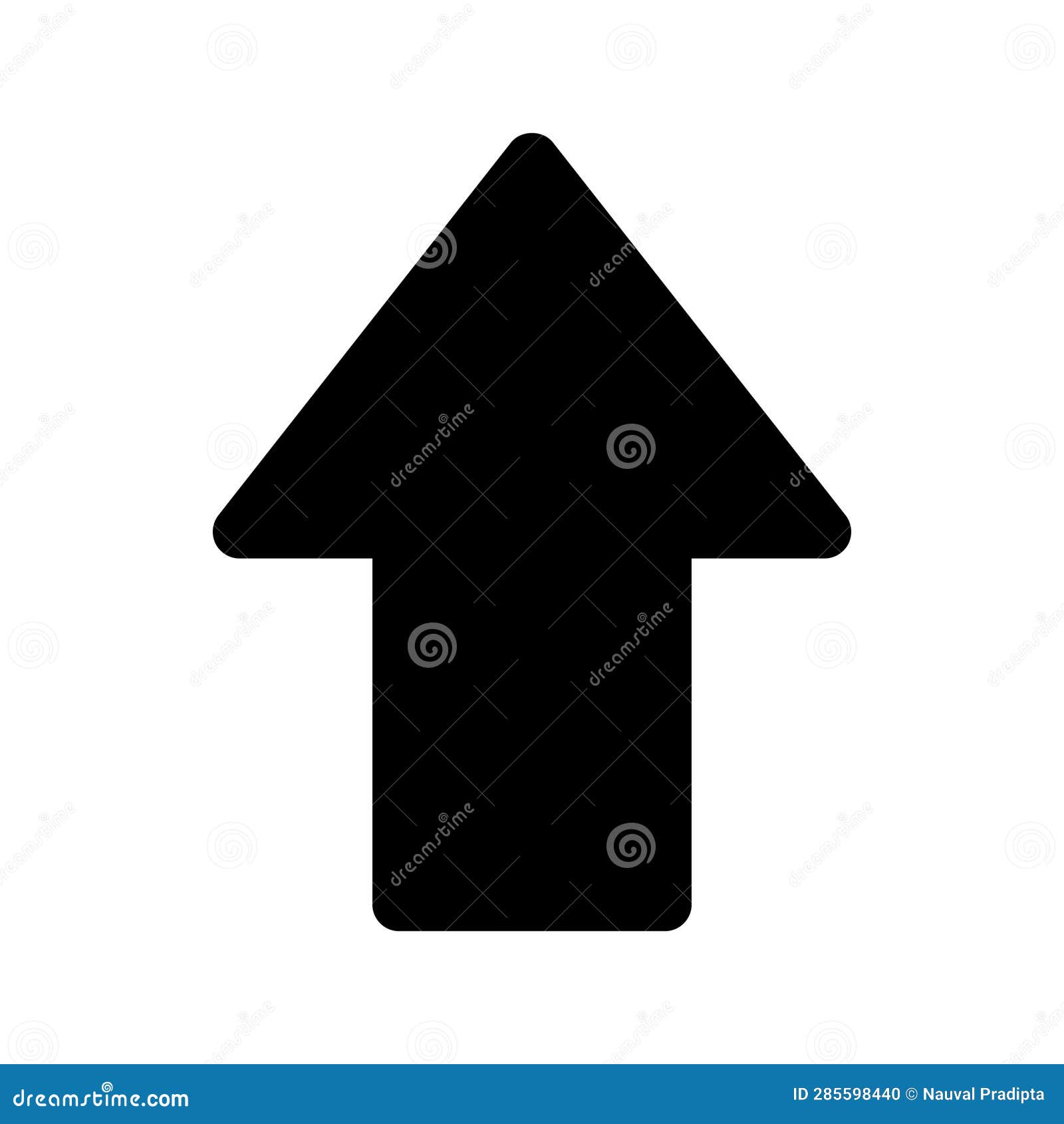 Arrow Solid Style Icon stock vector. Illustration of sign - 285598440