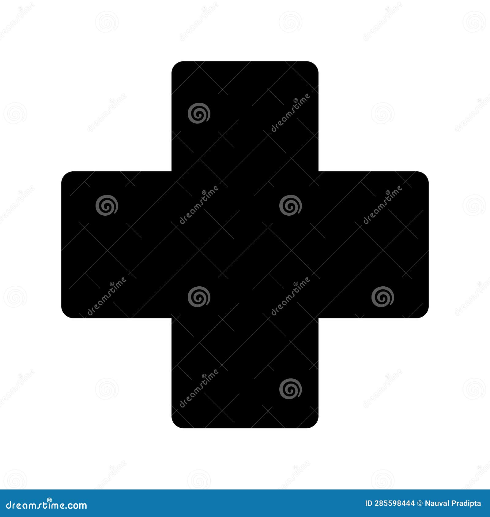 Cross Solid Style Icon stock vector. Illustration of element - 285598444