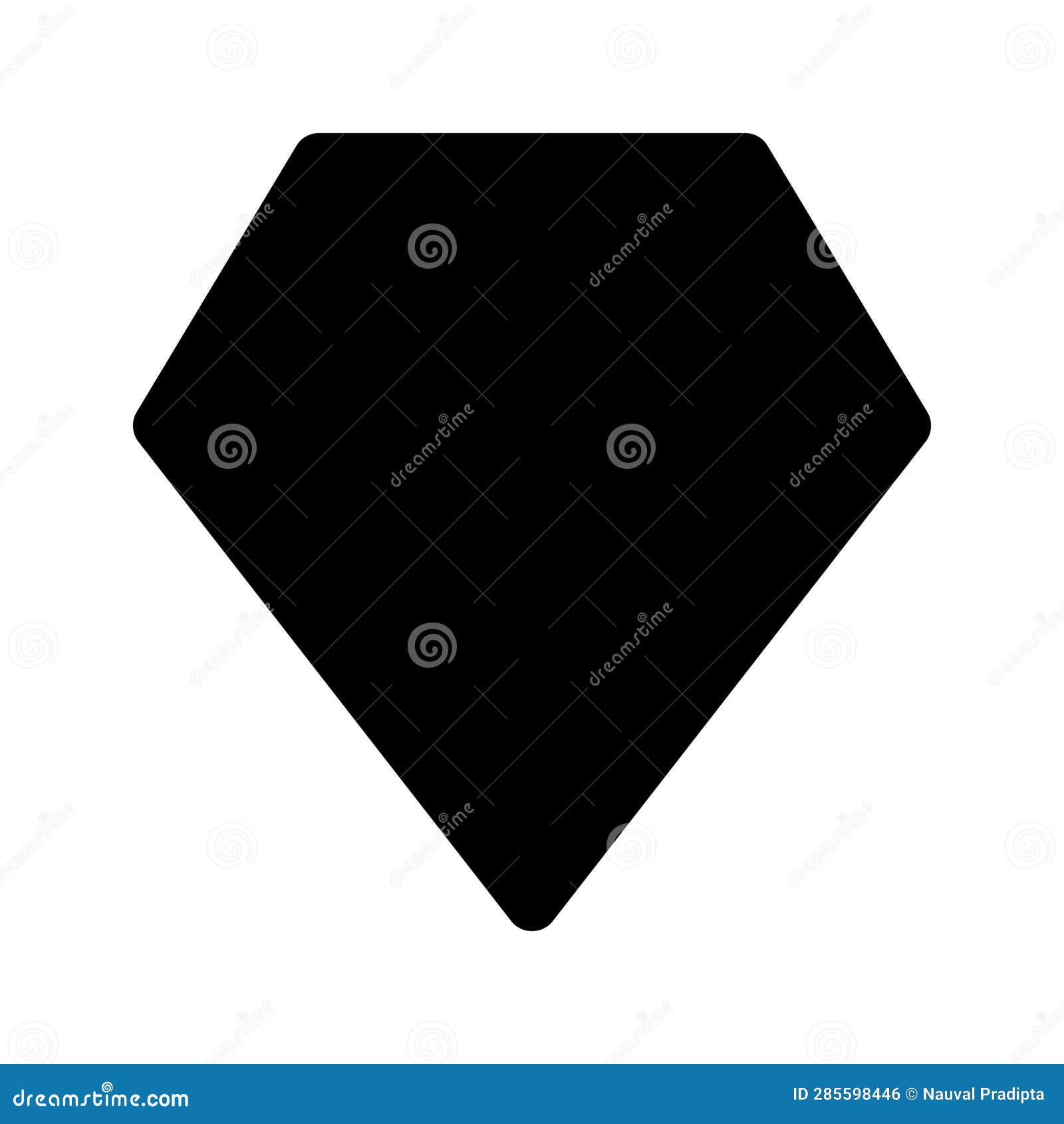 Diamond Solid Style Icon stock vector. Illustration of sign - 285598446