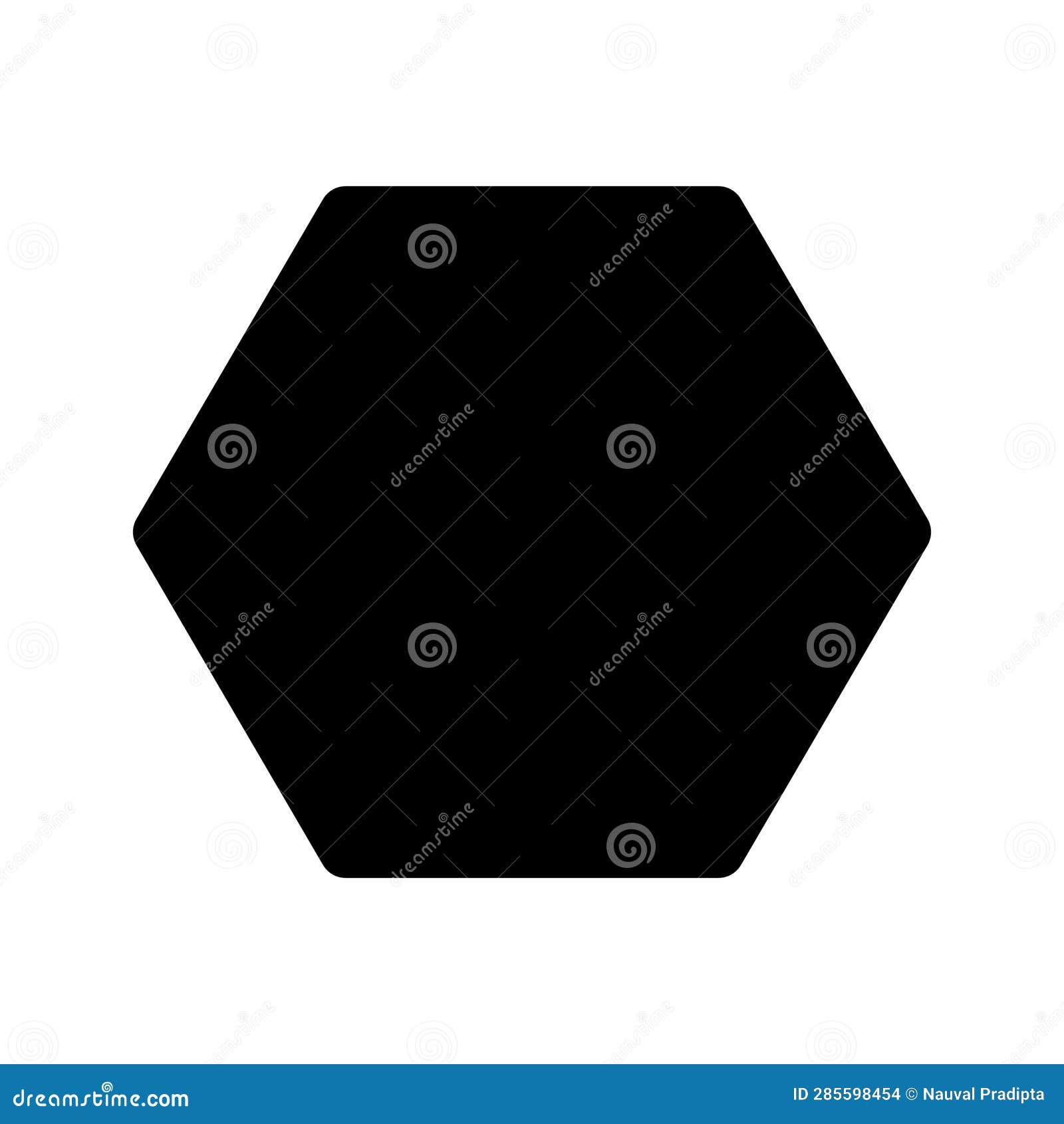 Hexagon Solid Style Icon stock vector. Illustration of shapes - 285598454
