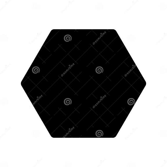 Hexagon Solid Style Icon stock vector. Illustration of shapes - 285598454