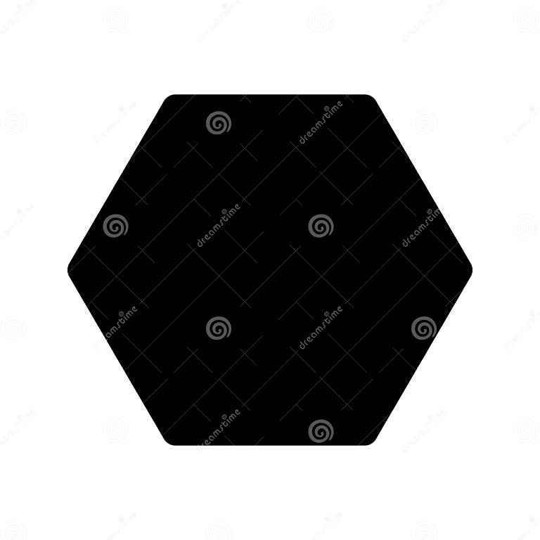 Hexagon Solid Style Icon stock vector. Illustration of shapes - 285598454