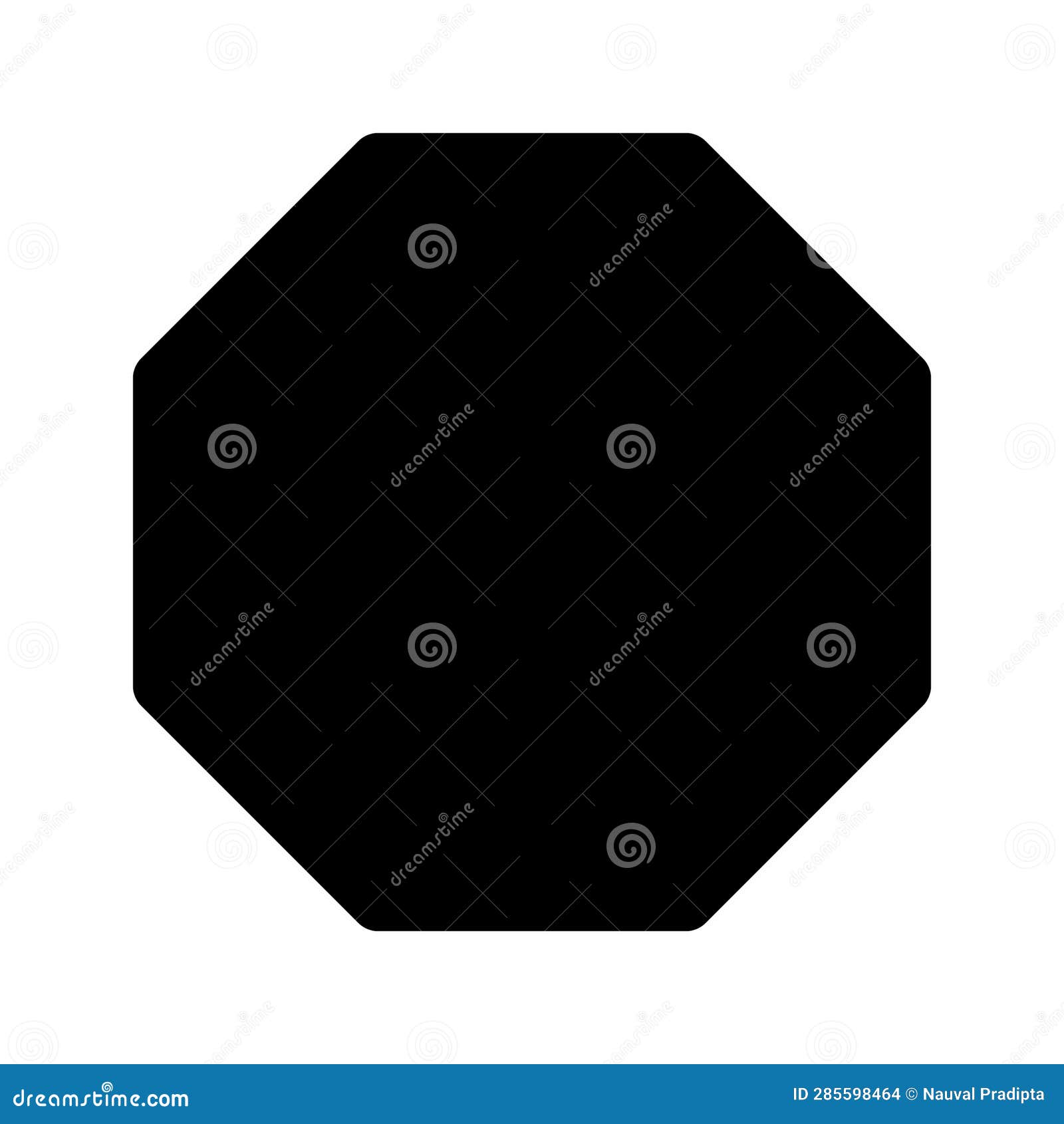 Octagon Solid Style Icon stock vector. Illustration of decorative ...