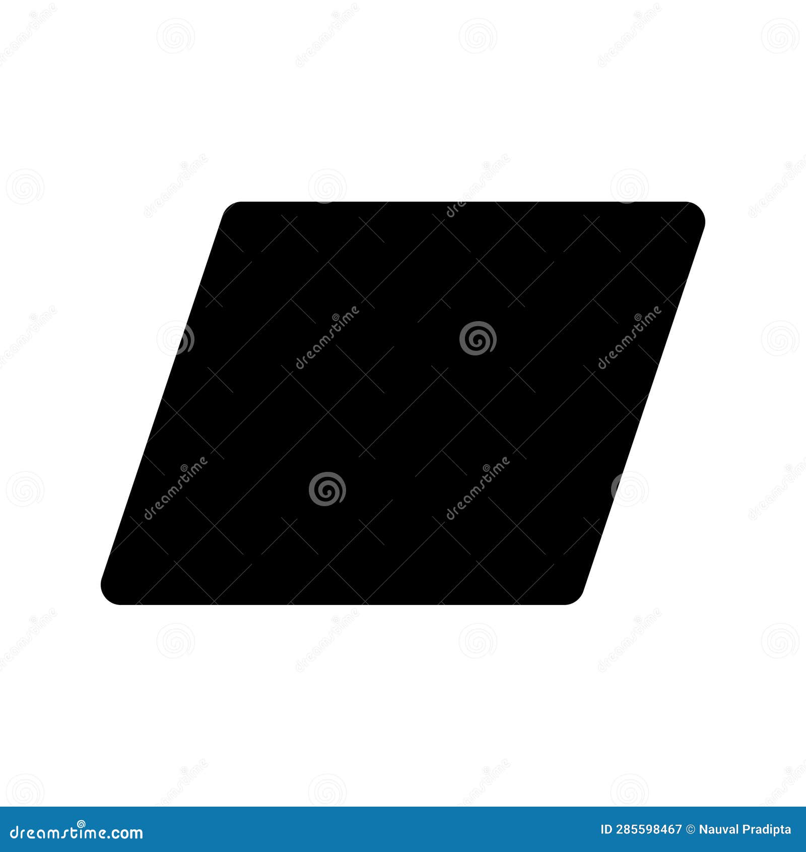 Parallelogram Solid Style Icon Stock Vector - Illustration of sign ...