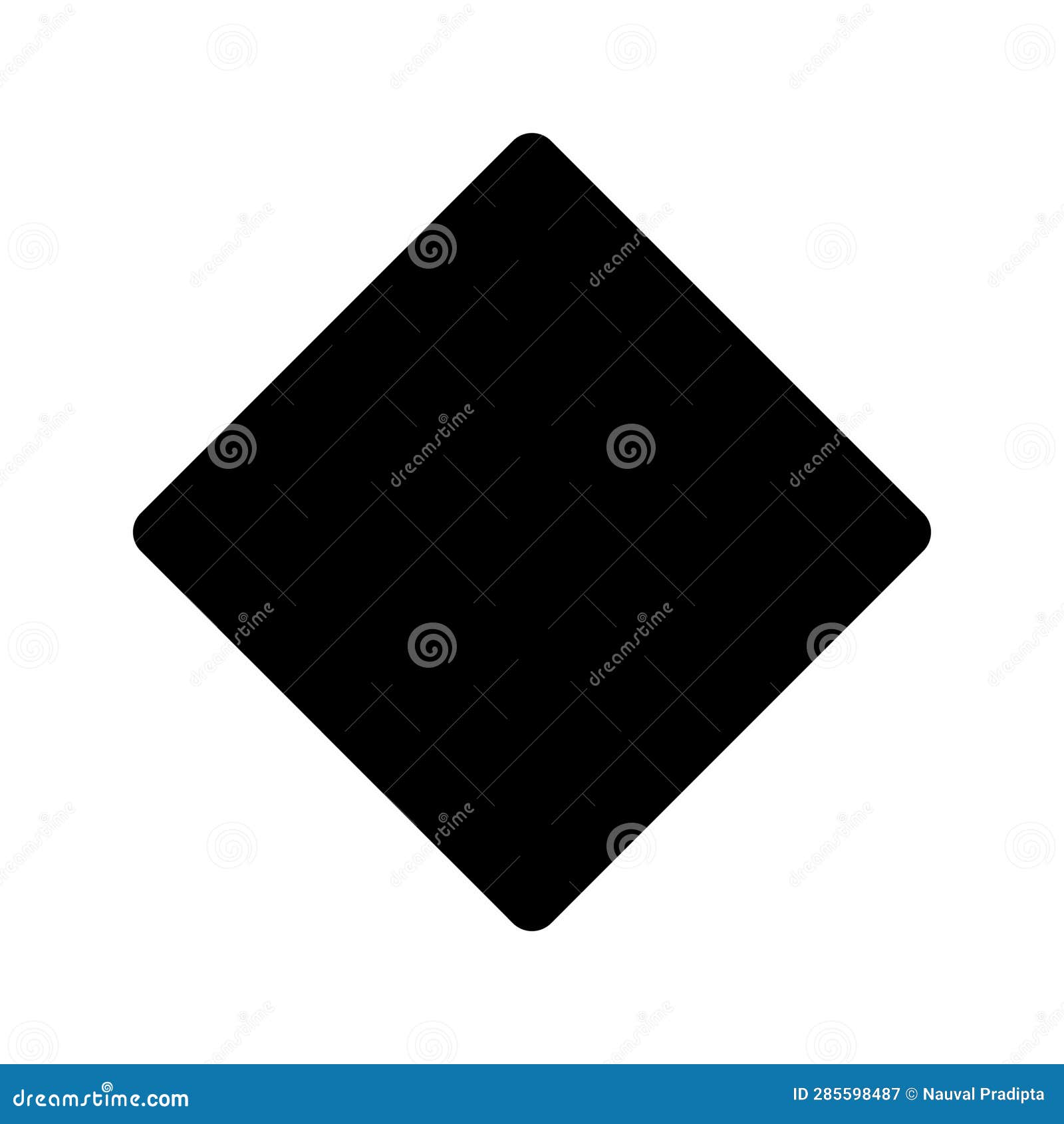 Rhombus Solid Style Icon stock vector. Illustration of simple - 285598487