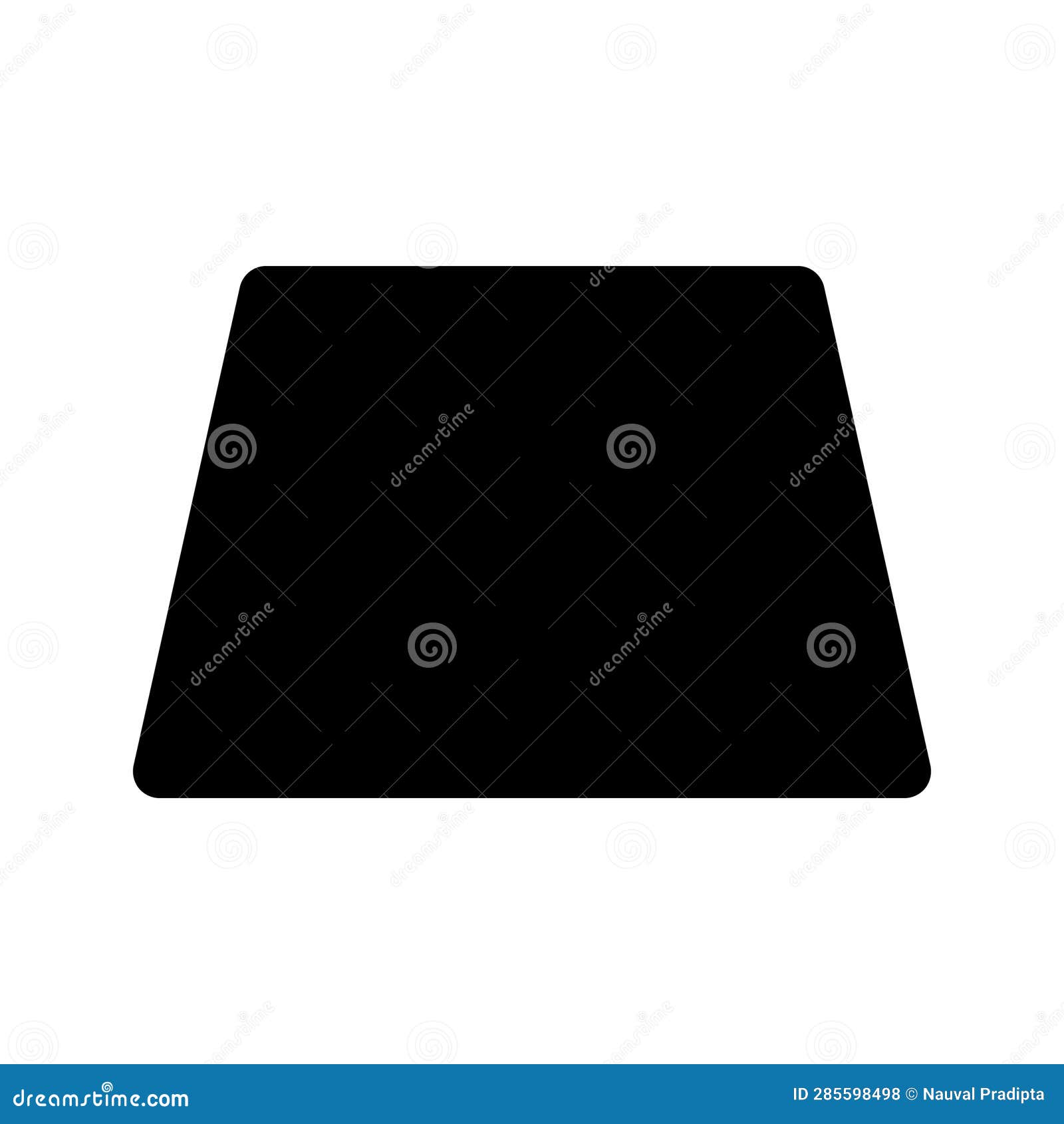 Trapezium Solid Style Icon stock vector. Illustration of shape - 285598498