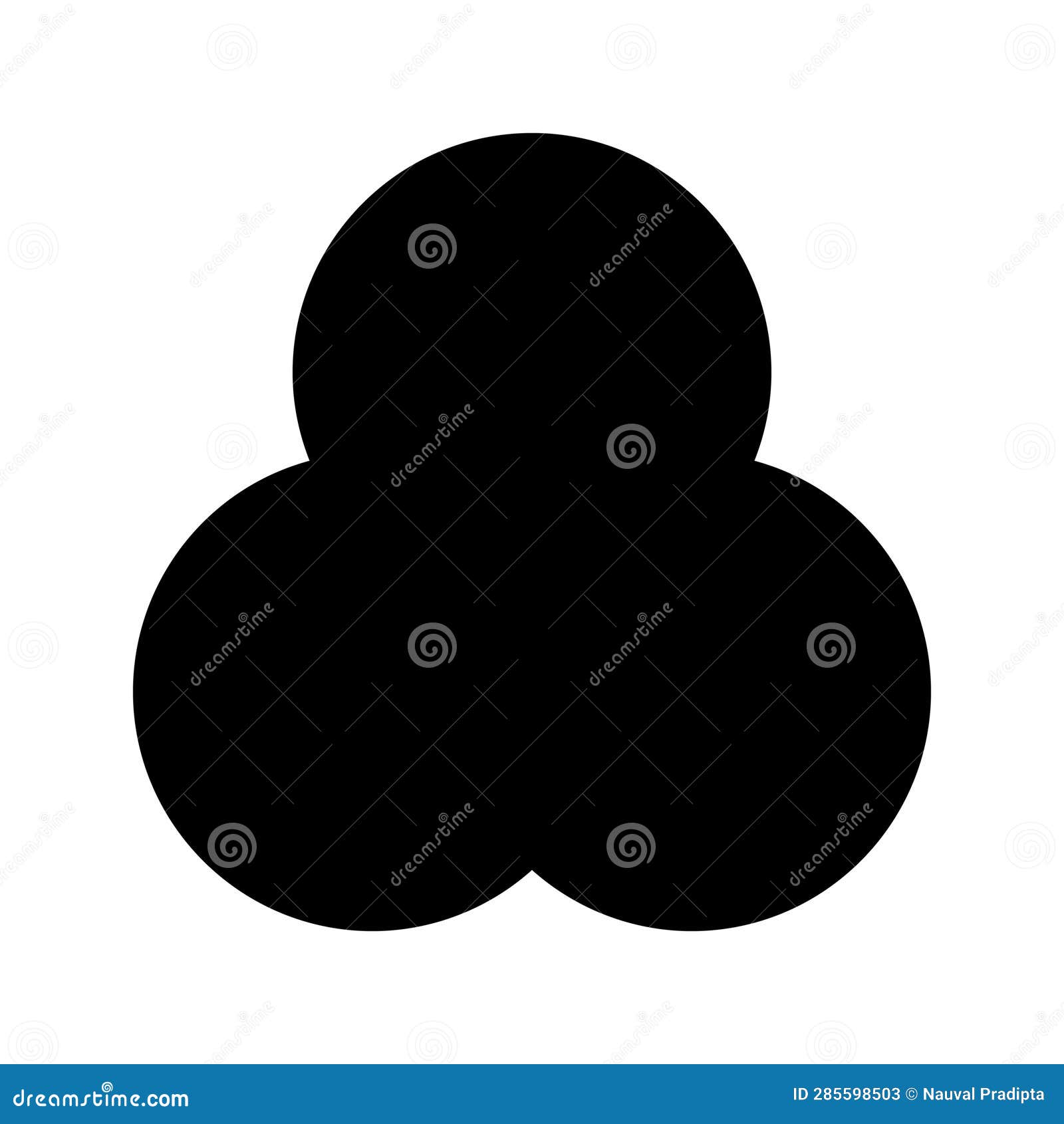 Trefoil Solid Style Icon stock vector. Illustration of decoration ...