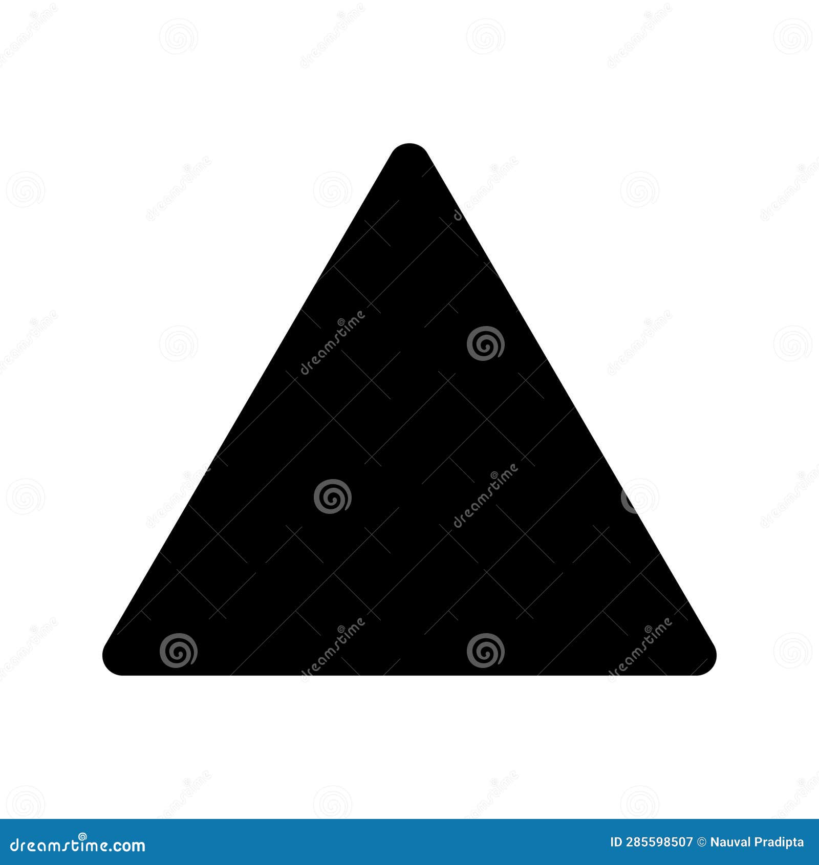 Triangle Solid Style Icon stock vector. Illustration of outline - 285598507