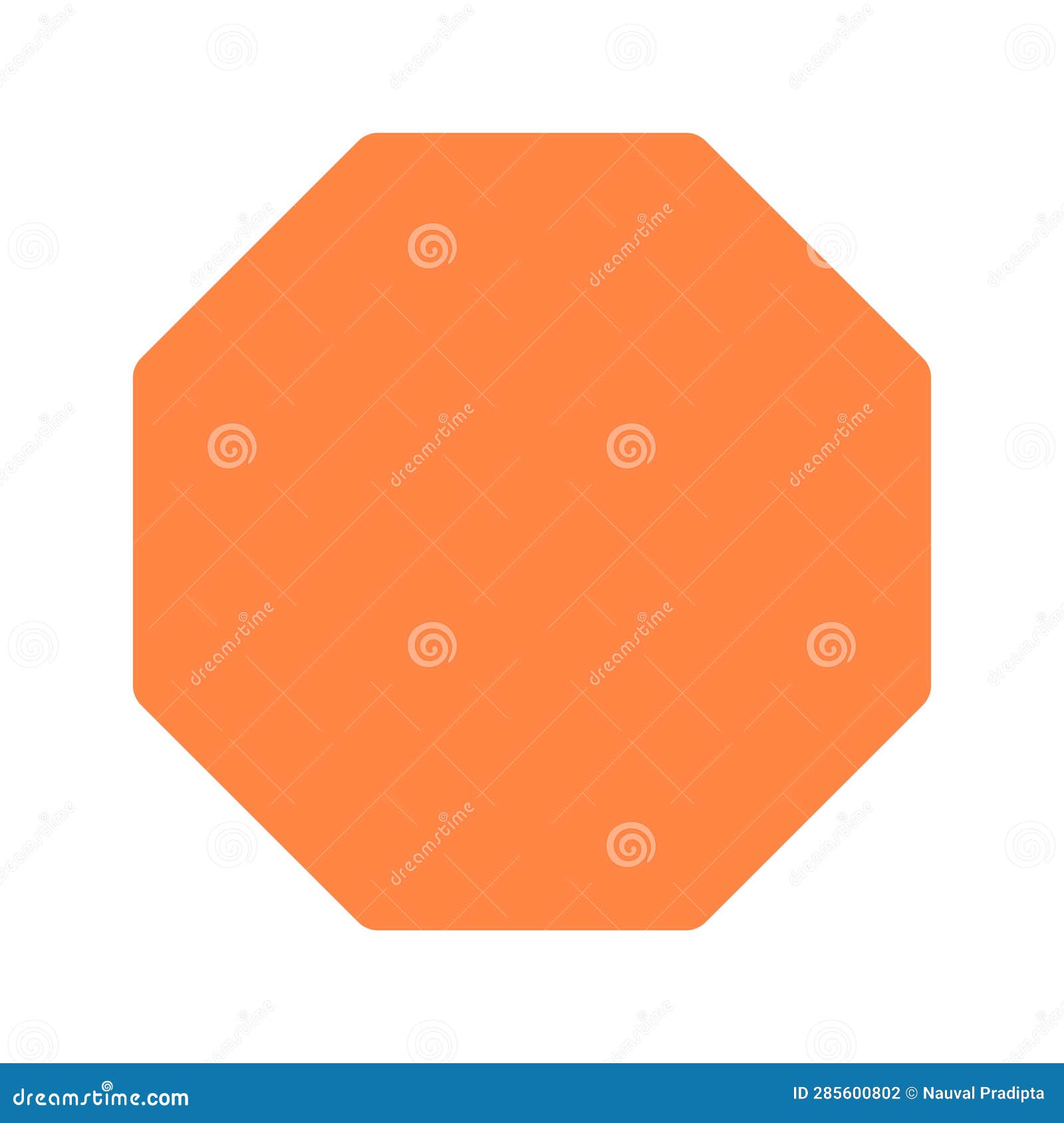 Octagon Flat Style Icon stock vector. Illustration of geometric - 285600802