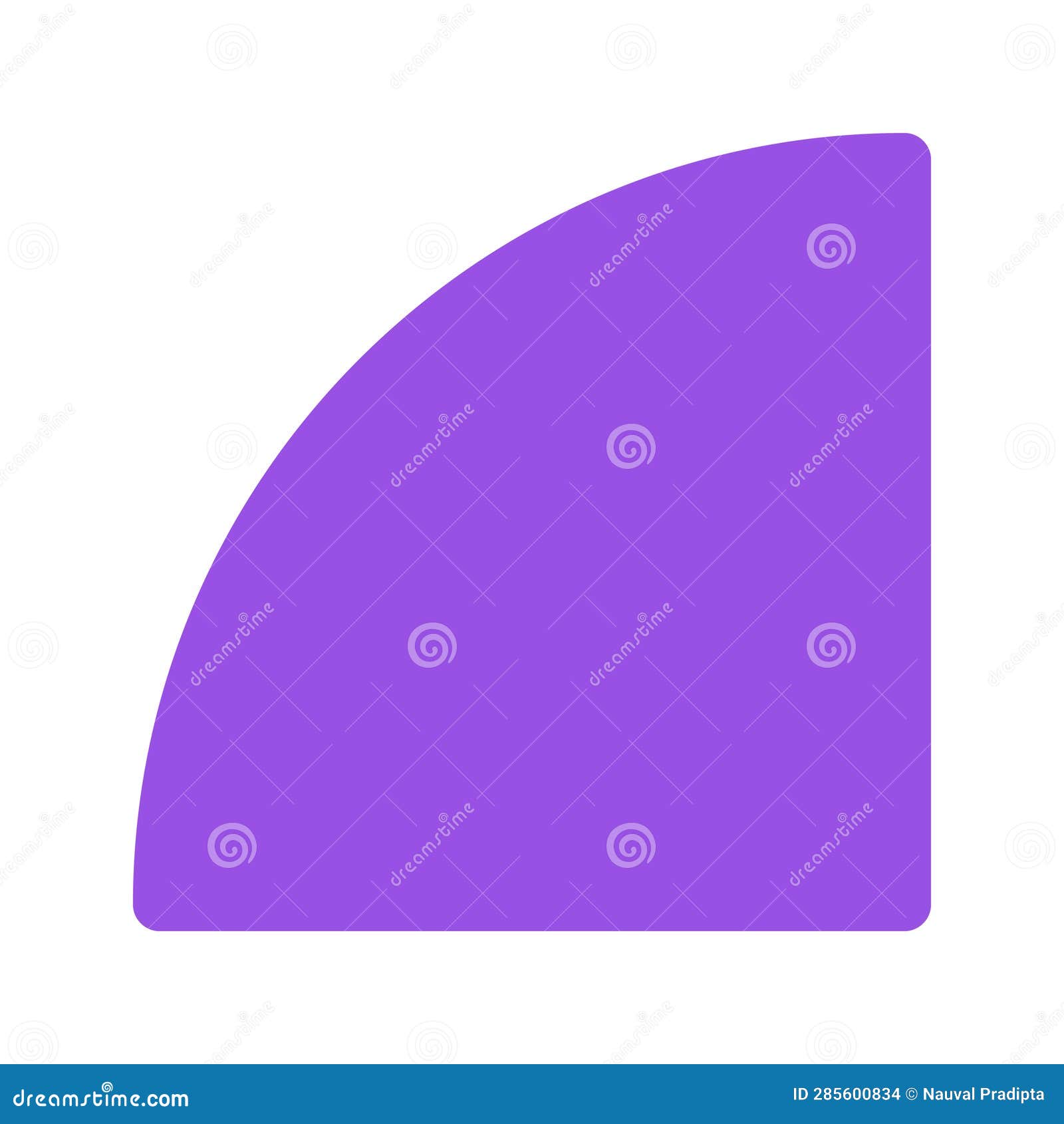 Quarter Circle Flat Style Icon Stock Vector - Illustration of abstract ...
