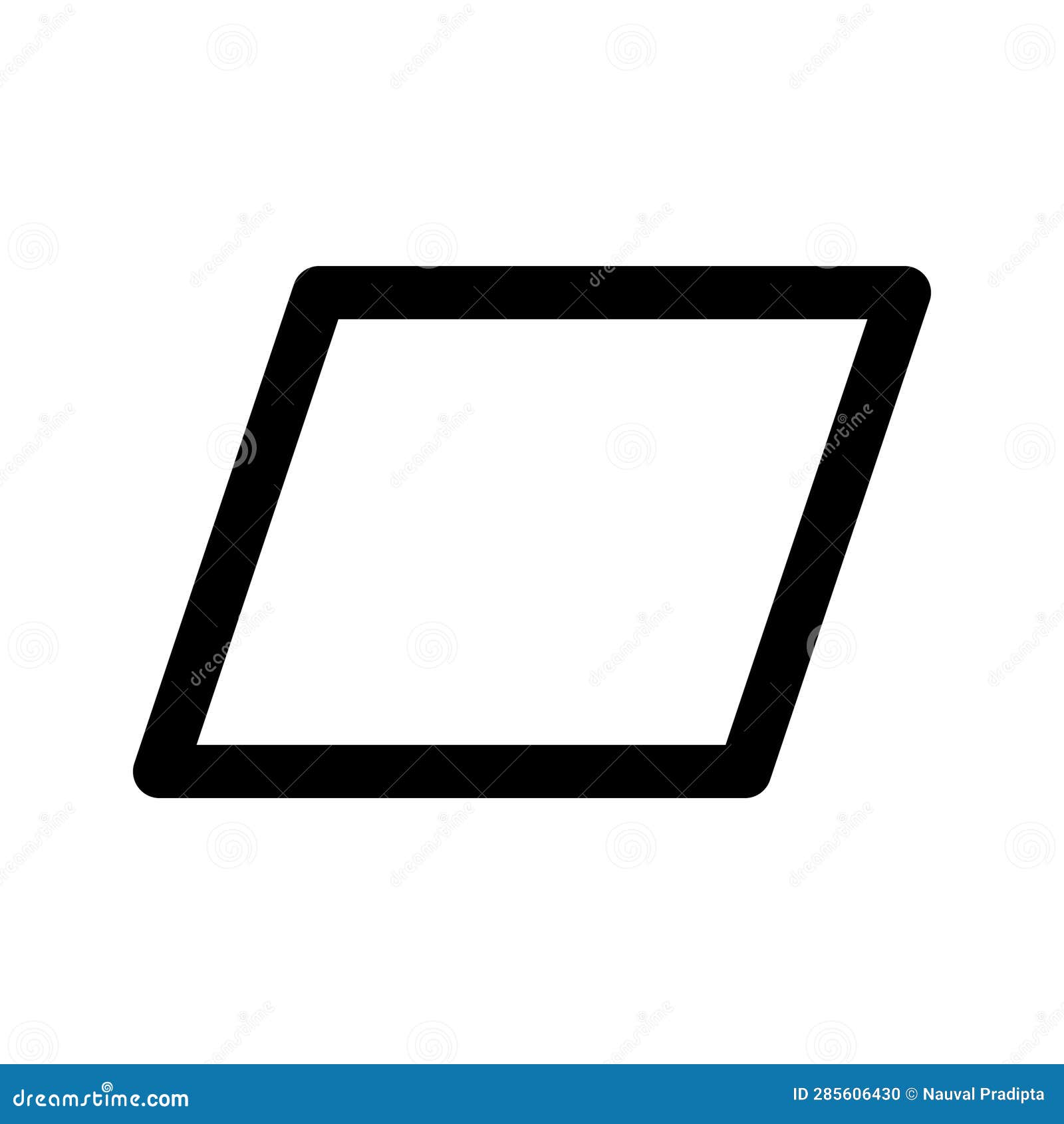 Parallelogram Outline Style Icon Stock Vector - Illustration of ...