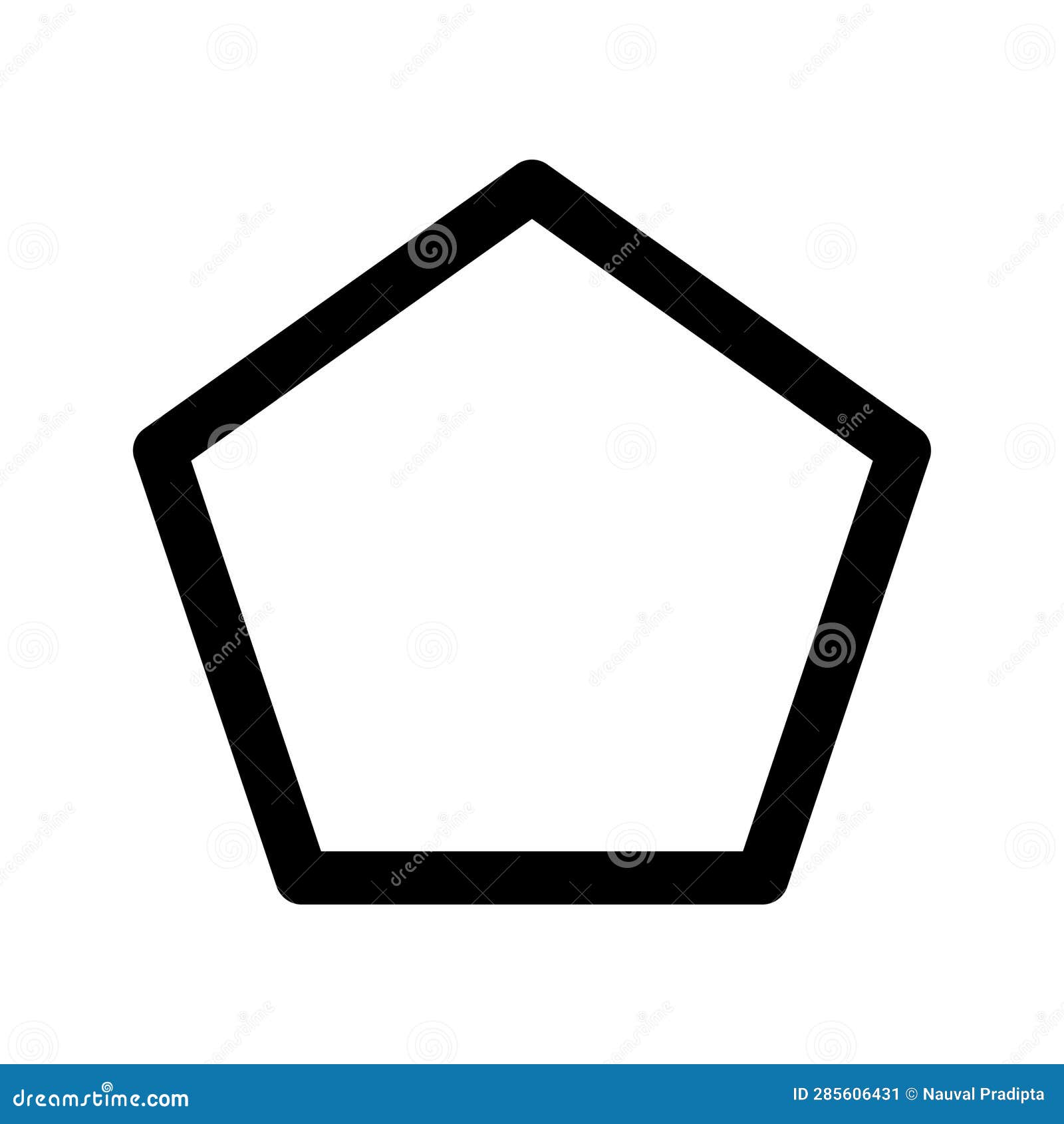 Pentagon Outline Style Icon Stock Vector - Illustration of geometric ...