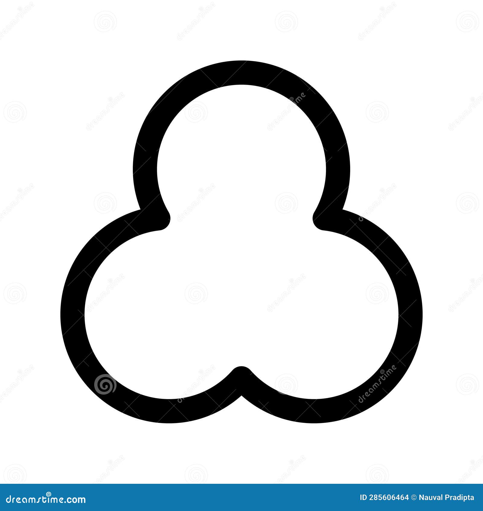 Trefoil Outline Style Icon stock vector. Illustration of design - 285606464