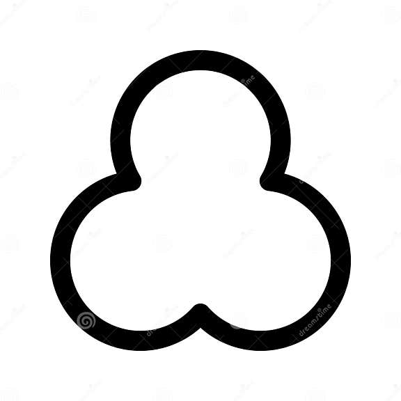 Trefoil Outline Style Icon stock vector. Illustration of design - 285606464