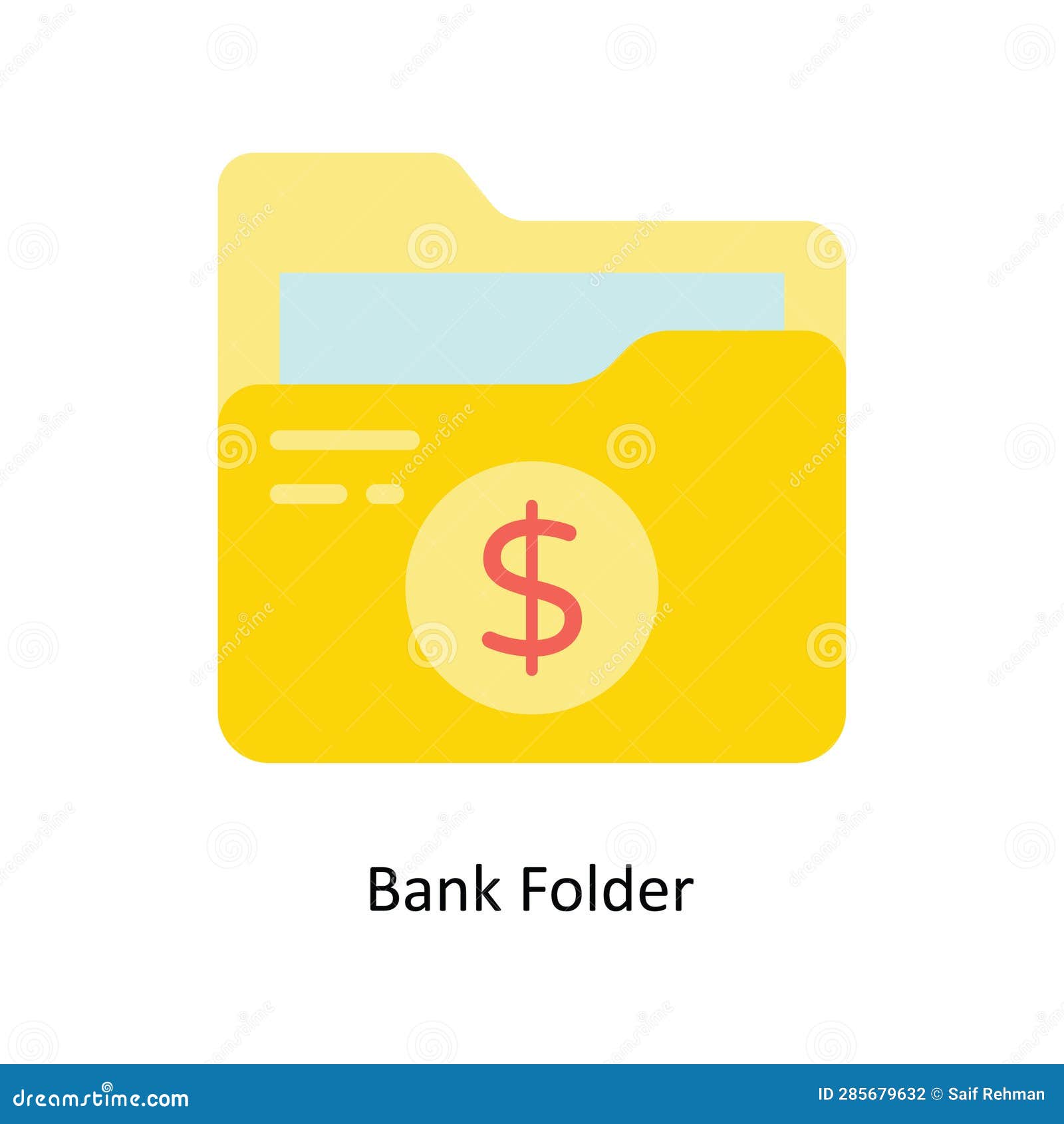Bank Folder Vector Flat Icon Design Illustration. Bank Symbol on White ...