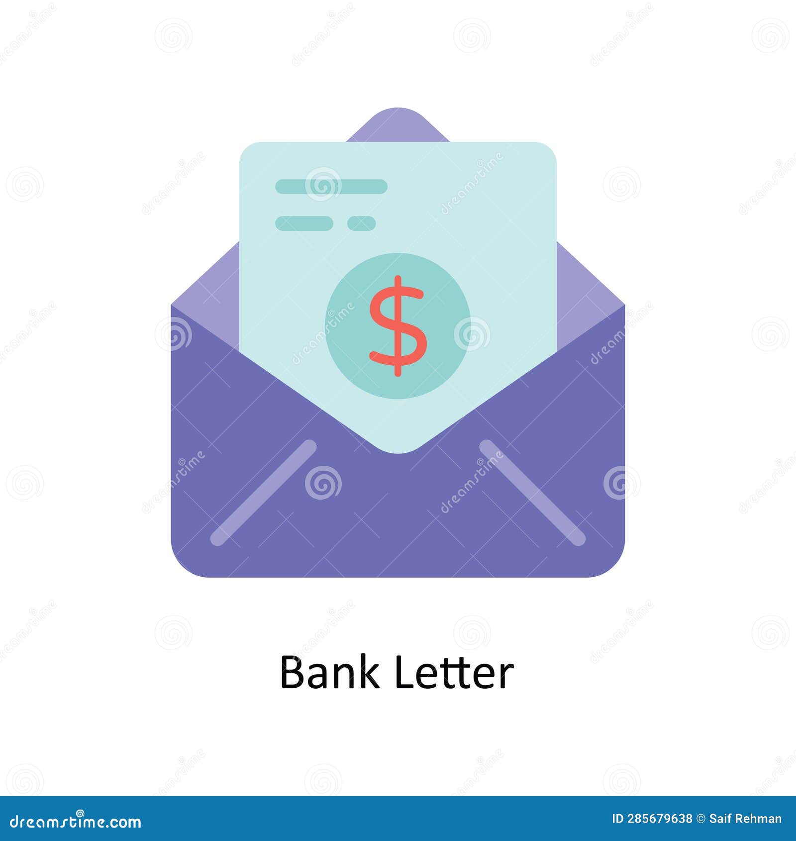 Bank Letter Vector Flat Icon Design Illustration. Bank Symbol on White ...