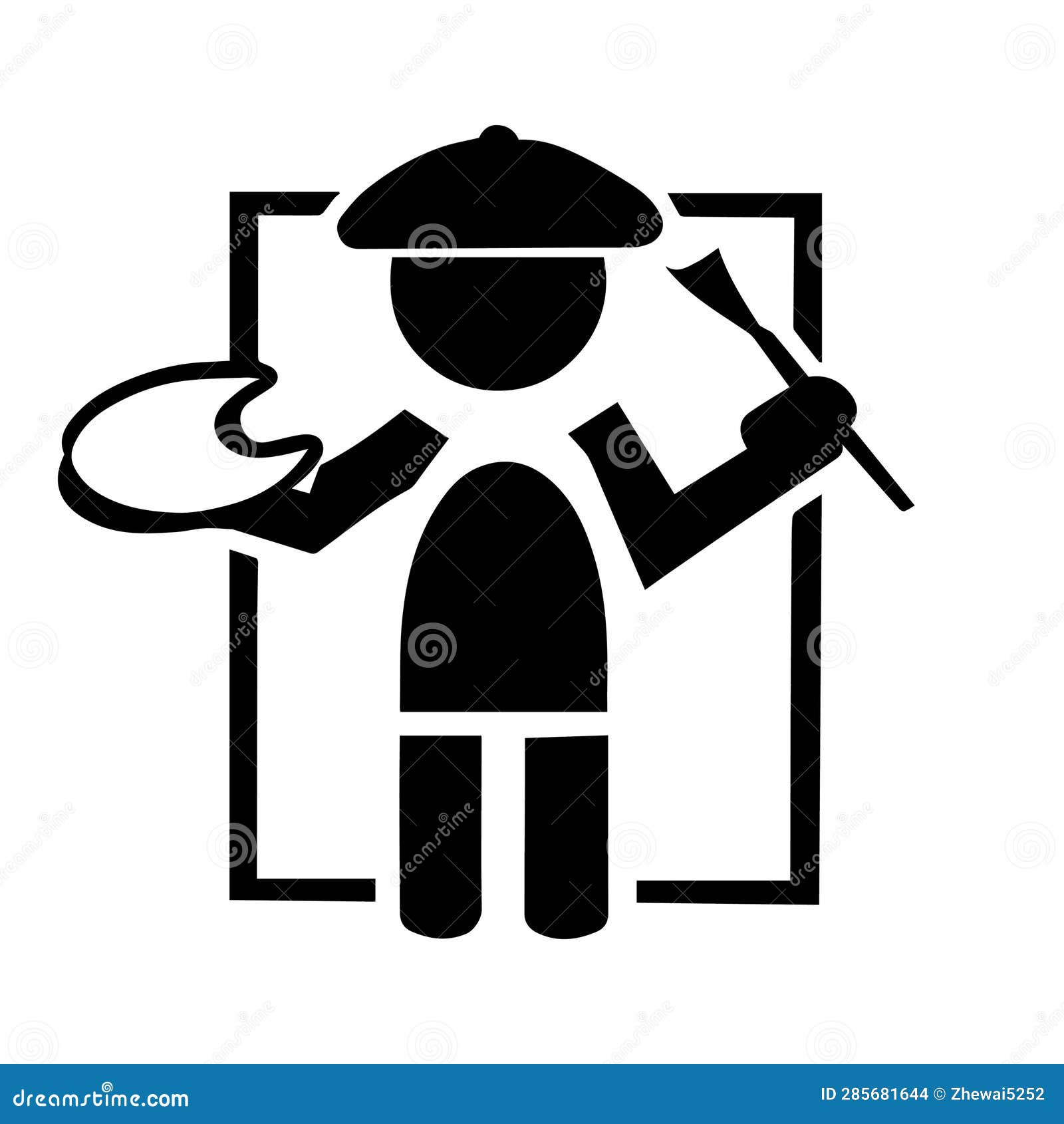 An Artis Drawing , Vector and Jpg, Symbol of Artis Making an Art Stock ...