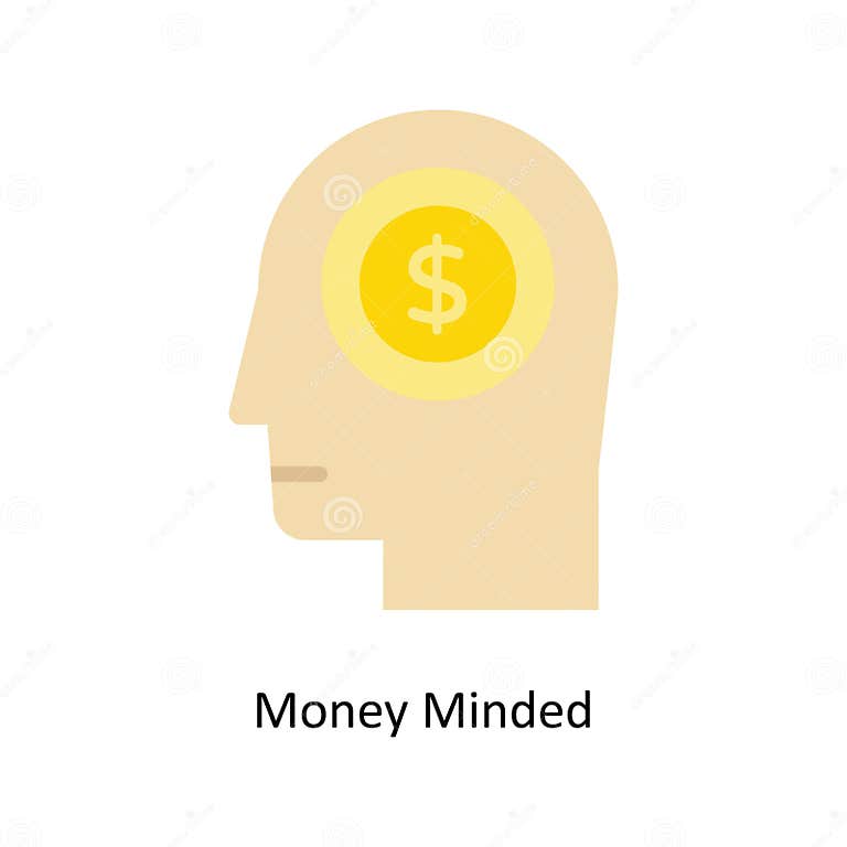 Money Minded Vector Flat Icon Design Illustration. Bank Symbol on White ...