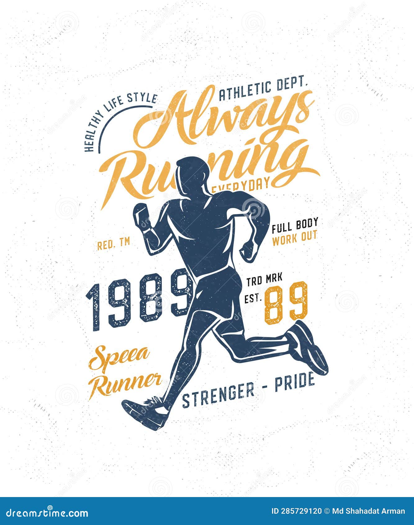 Healthy Lifestyle always Running Every Day, Vintage Running a T-shirt ...