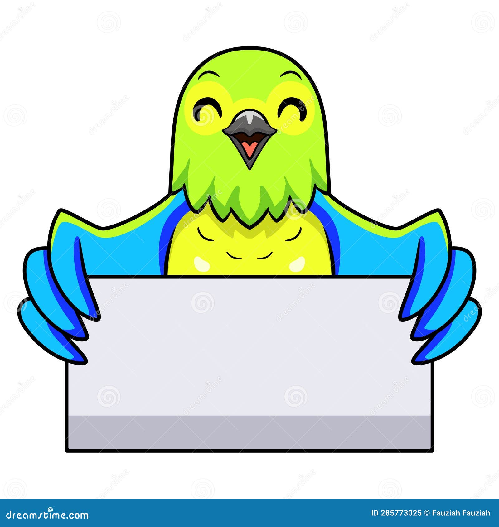 Cartoon Caique Parrot On White Background | CartoonDealer.com #262978733
