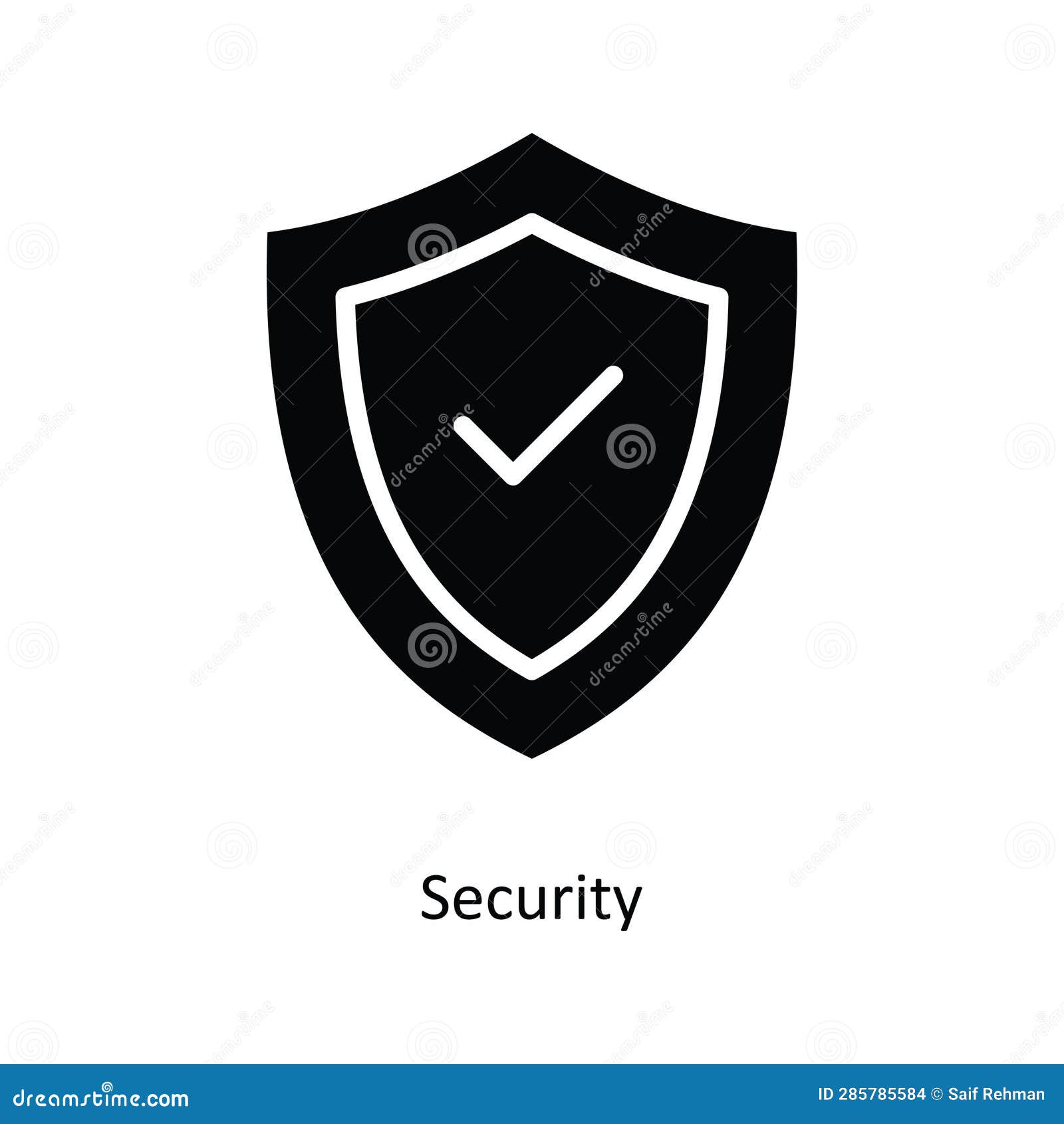 Security Vector Solid Icon Design Illustration. Bank Symbol on White ...