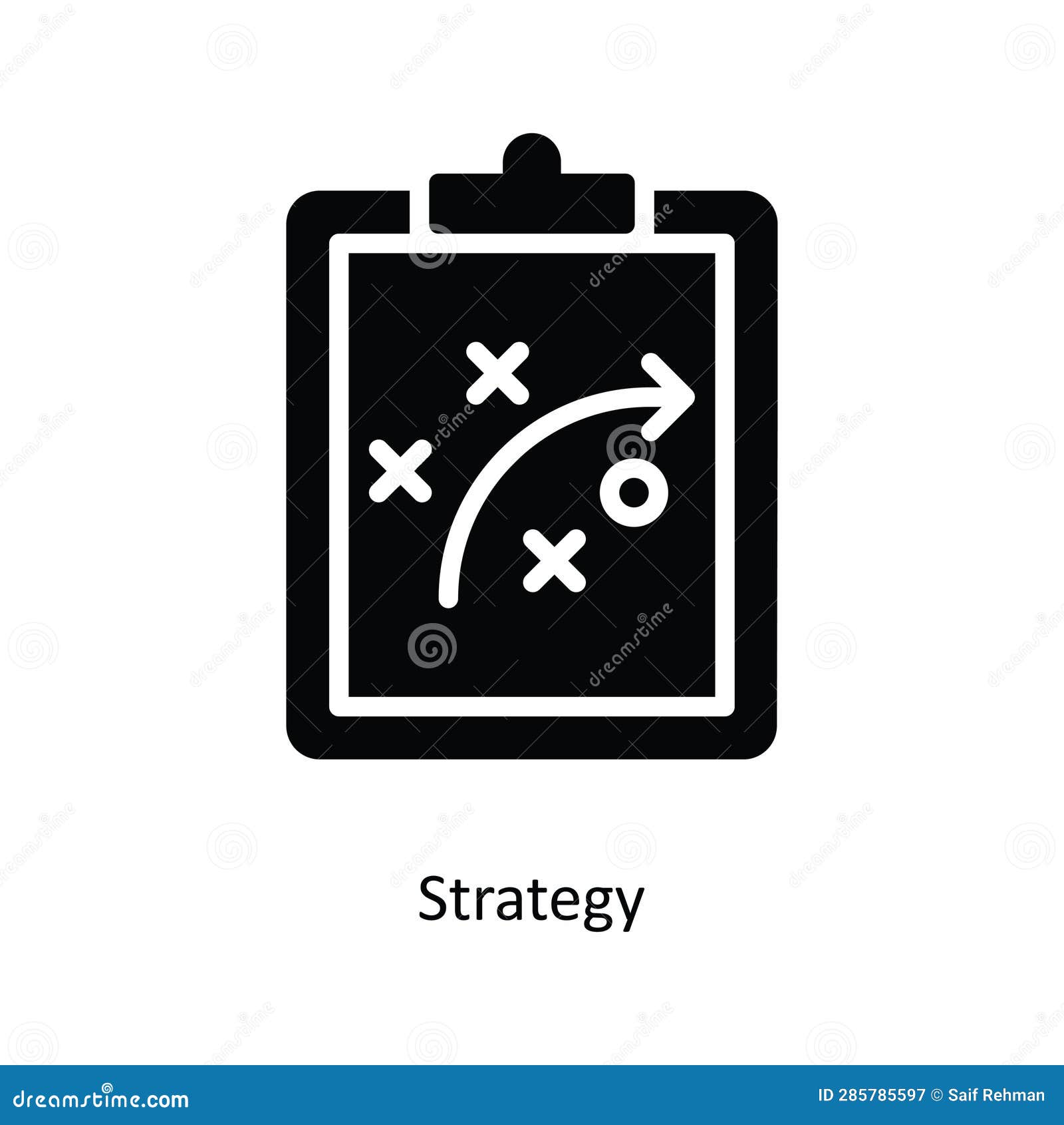 Strategy Vector Solid Icon Design Illustration. Bank Symbol on White ...