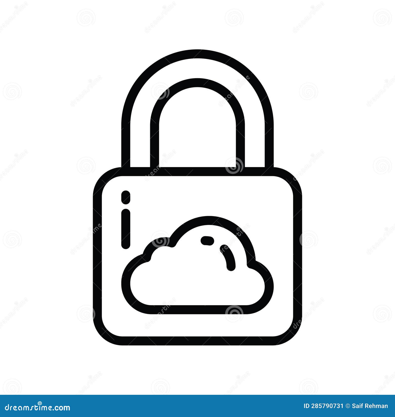 Cloud Media Vector Outline Icon Design Illustration. Cloud Computing ...
