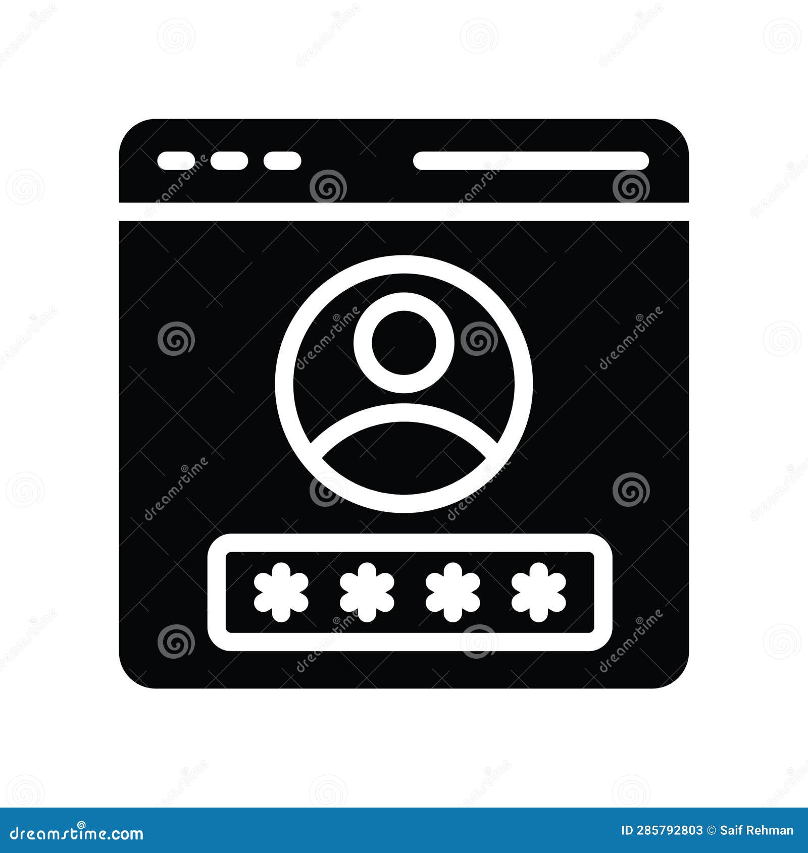 Account Protection Vector Solid Icon Design Illustration. Cloud ...
