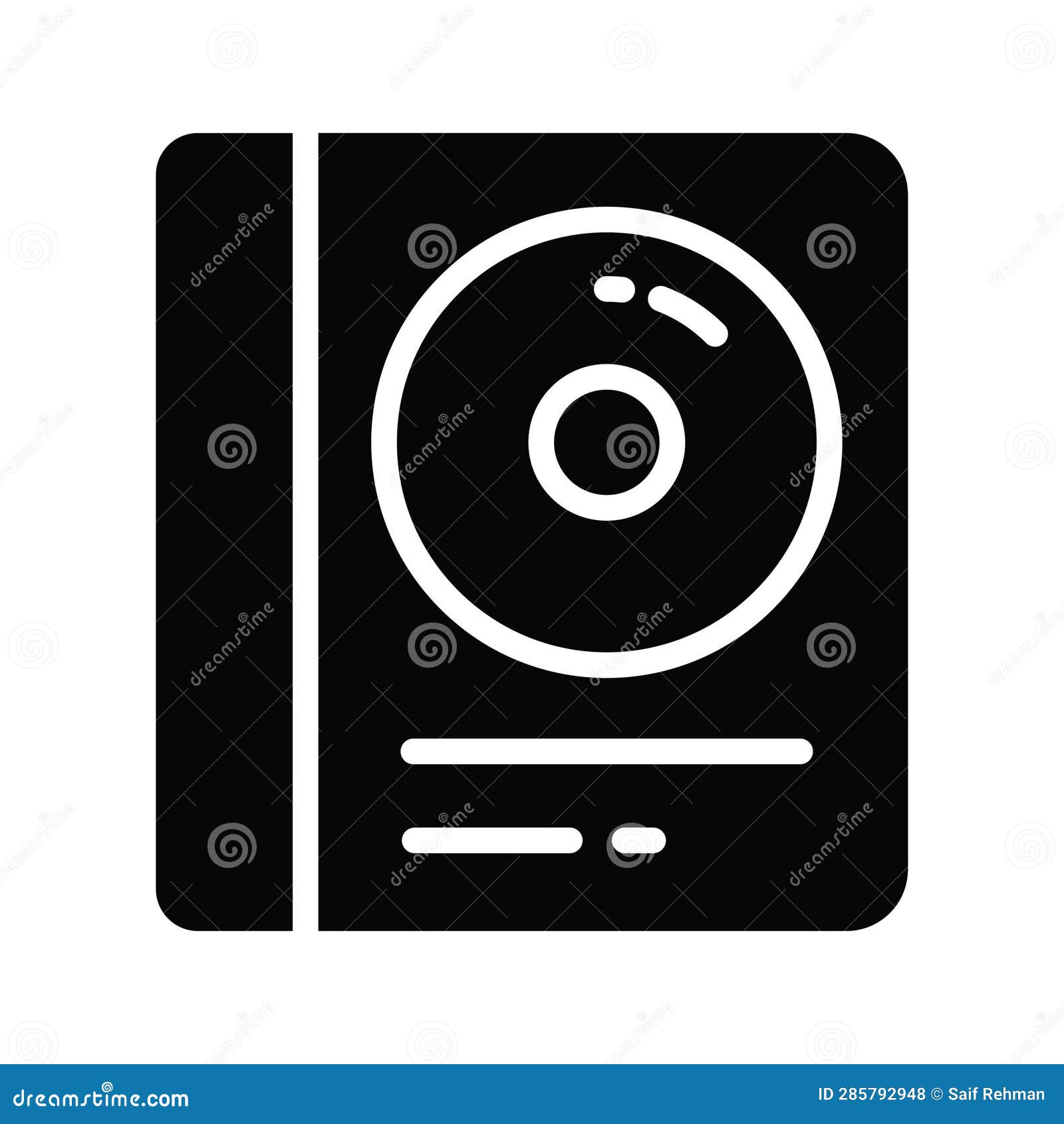 Disc Vector Solid Icon Design Illustration. Cloud Computing Symbol on ...