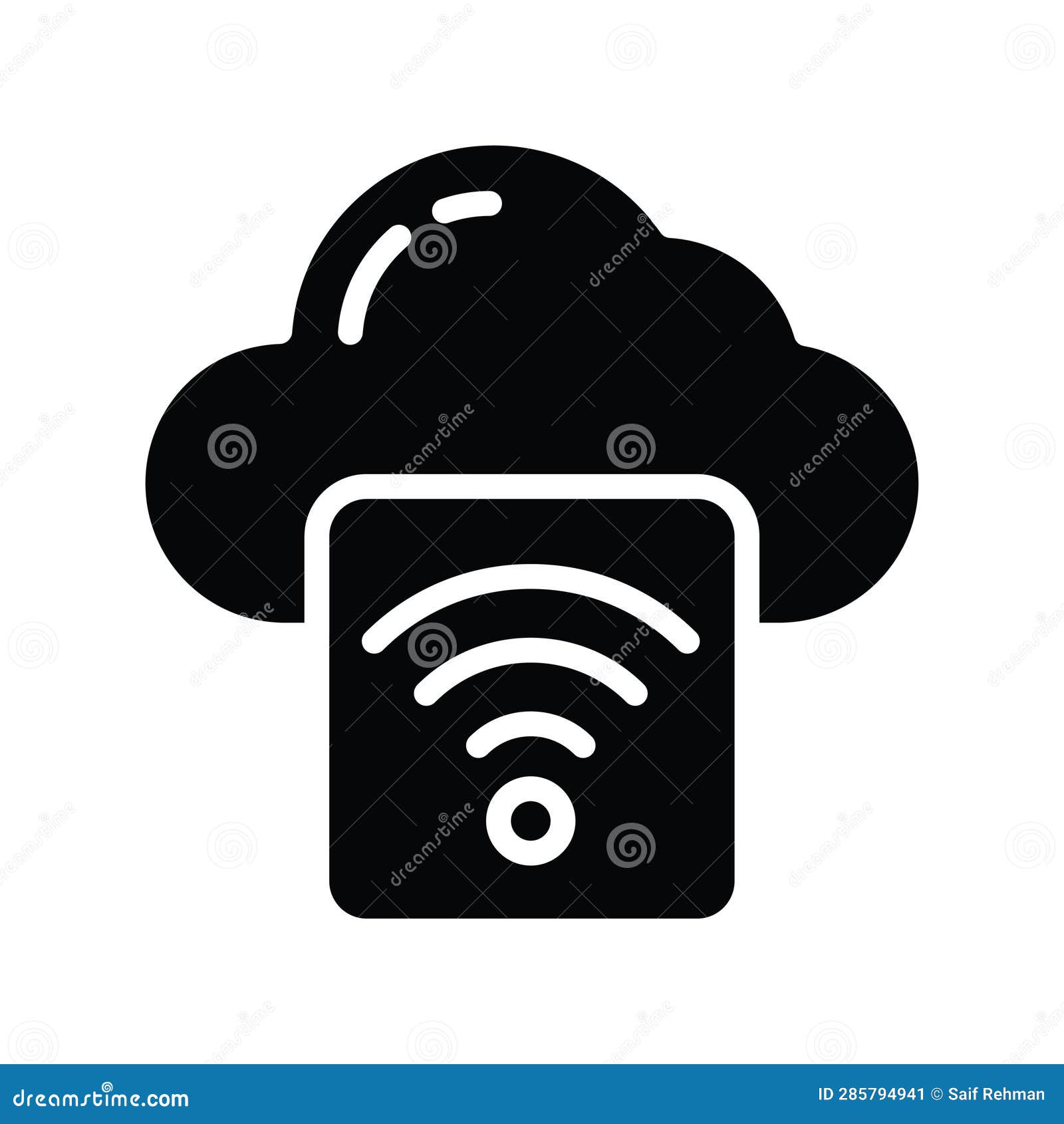 Search Settings Vector Solid Icon Design Illustration. Cloud Computing ...