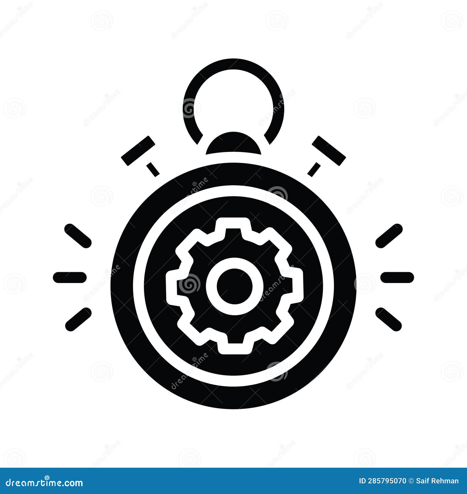 Time Management Vector Solid Icon Design Illustration. Cloud Computing ...