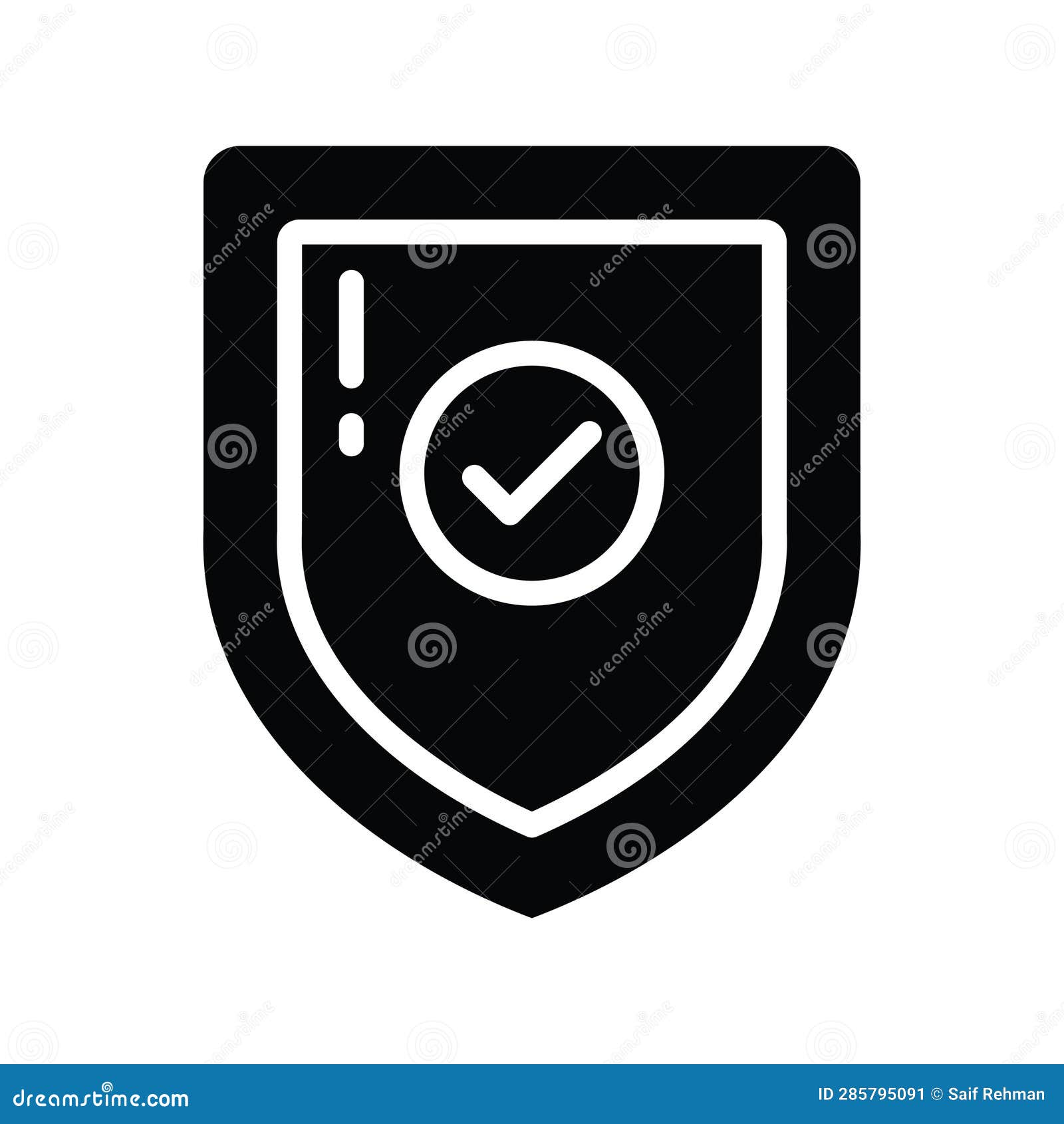 Verified Security Vector Solid Icon Design Illustration. Cloud ...