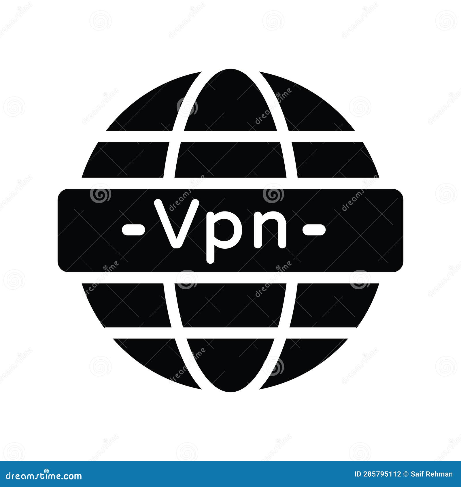 Vpn Vector Solid Icon Design Illustration. Cloud Computing Symbol on ...