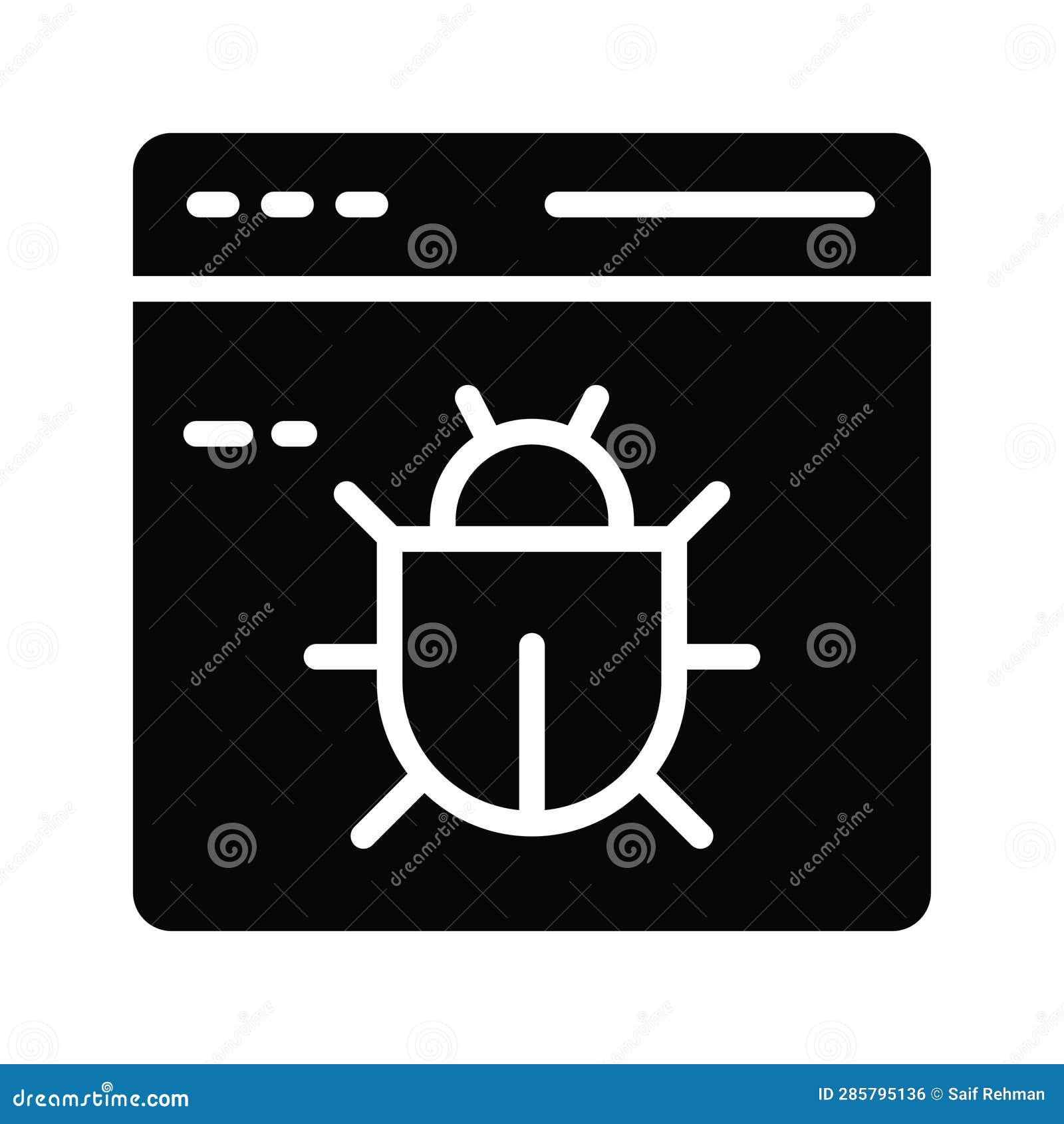 Web Bug Vector Solid Icon Design Illustration. Cloud Computing Symbol ...