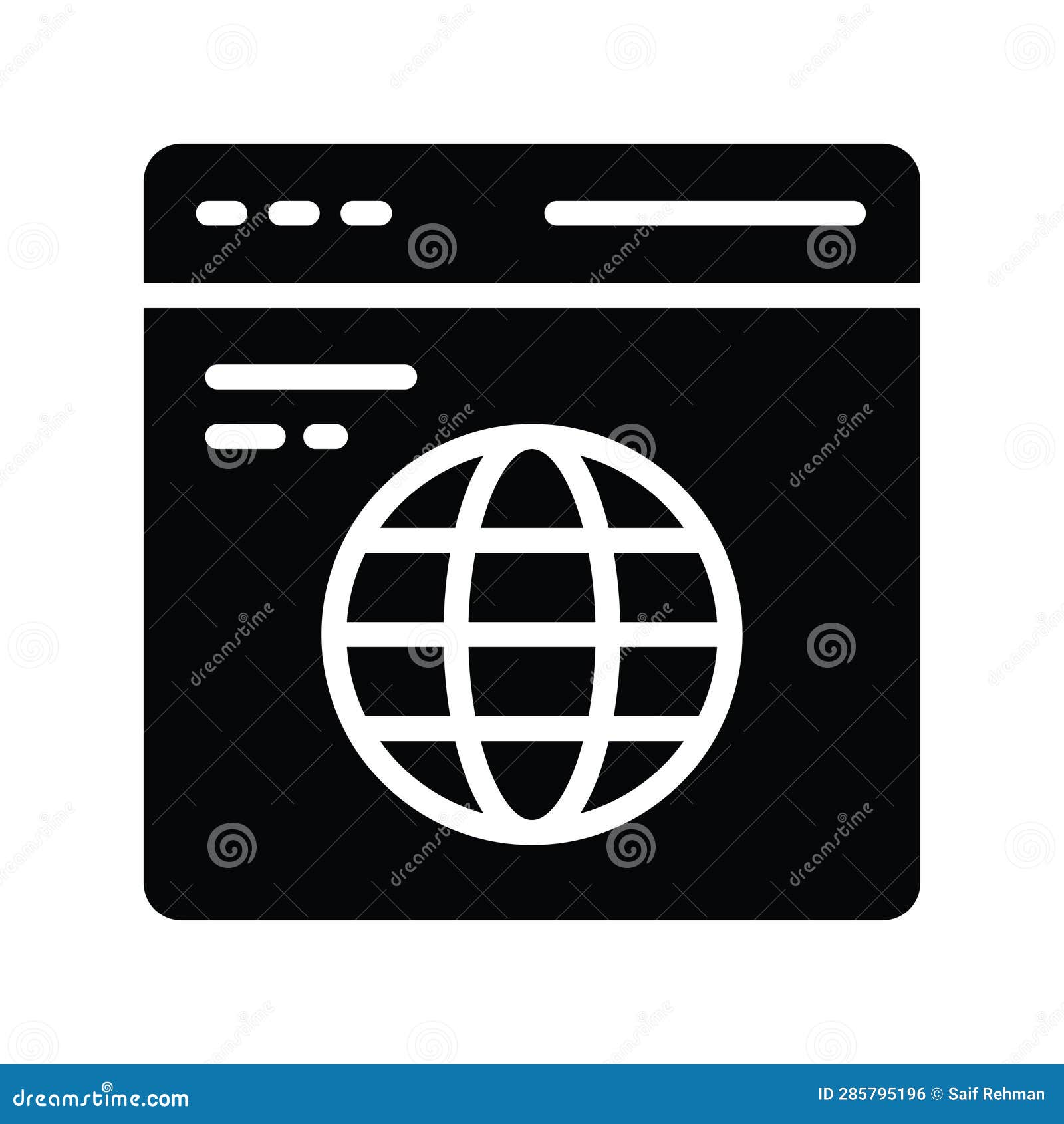 Web Browser Vector Solid Icon Design Illustration. Cloud Computing ...