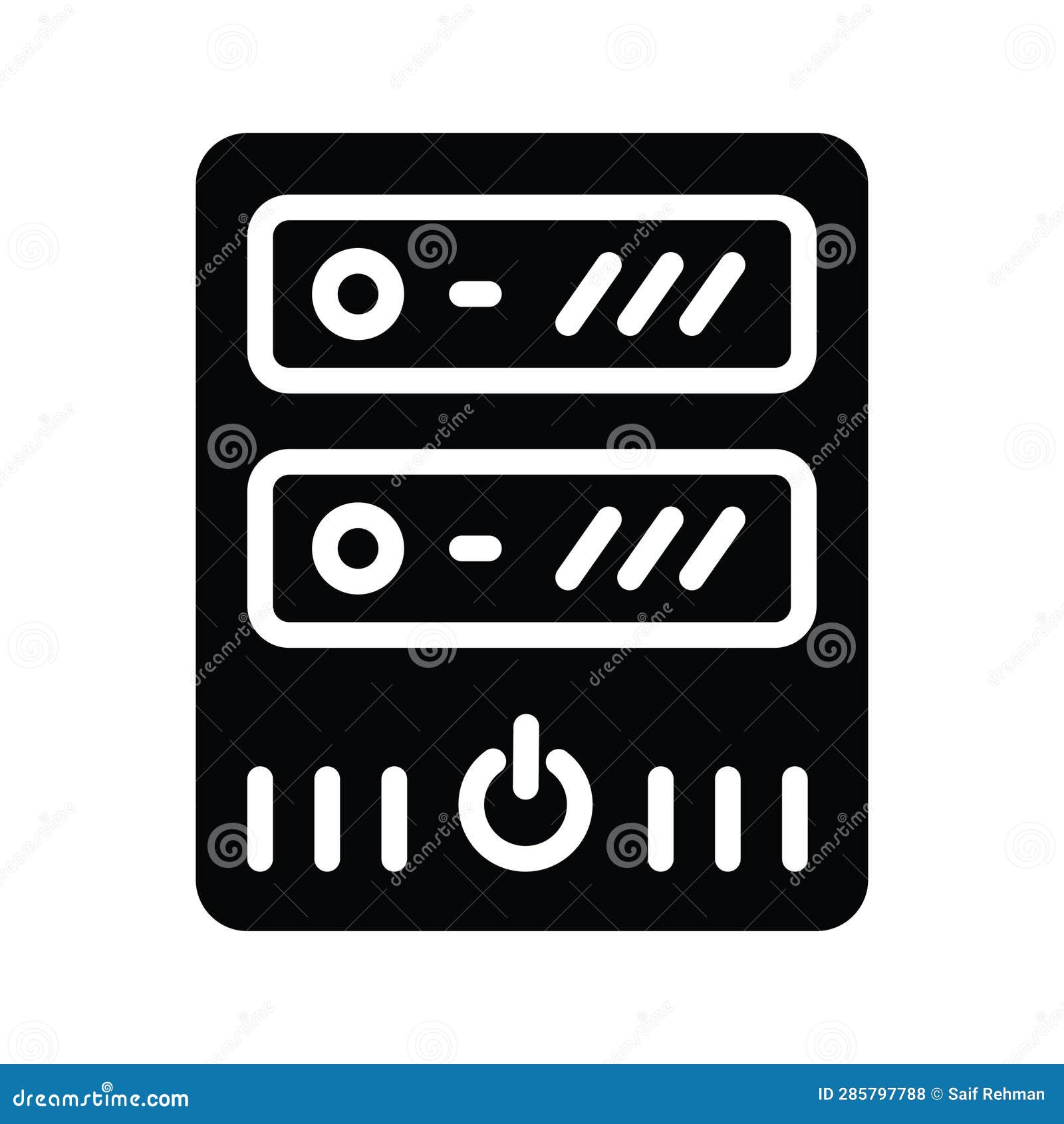 Server Vector Solid Icon Design Illustration. Cloud Computing Symbol on White Background EPS 10 ...