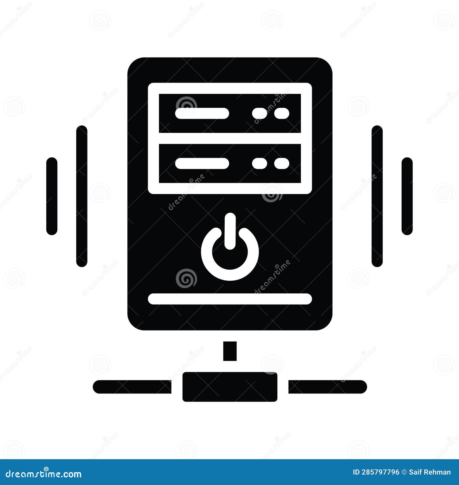 Server Vector Solid Icon Design Illustration. Cloud Computing Symbol on White Background EPS 10 ...