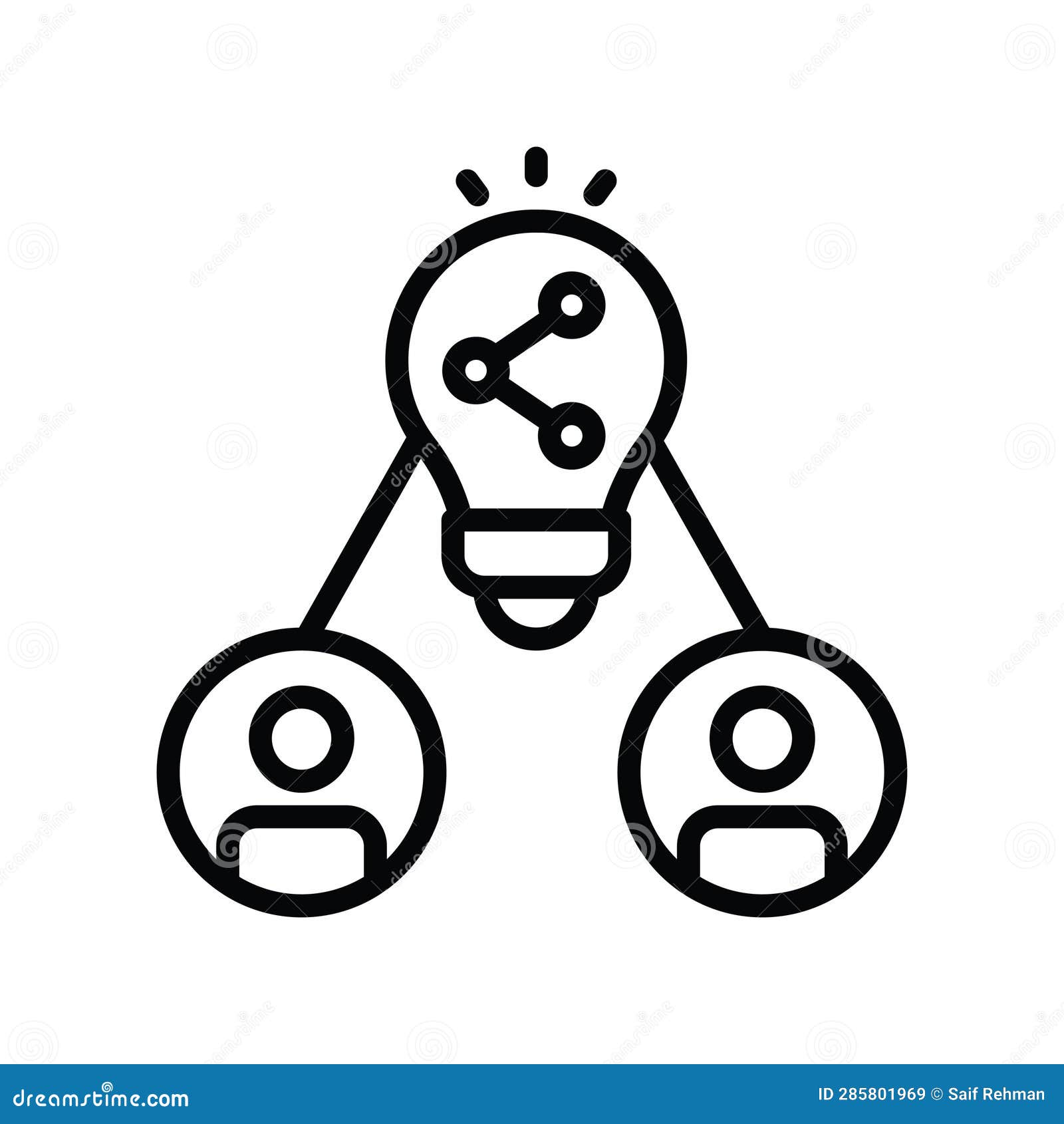 Idea Sharing Vector Outline Icon Design Illustration. Engineering ...