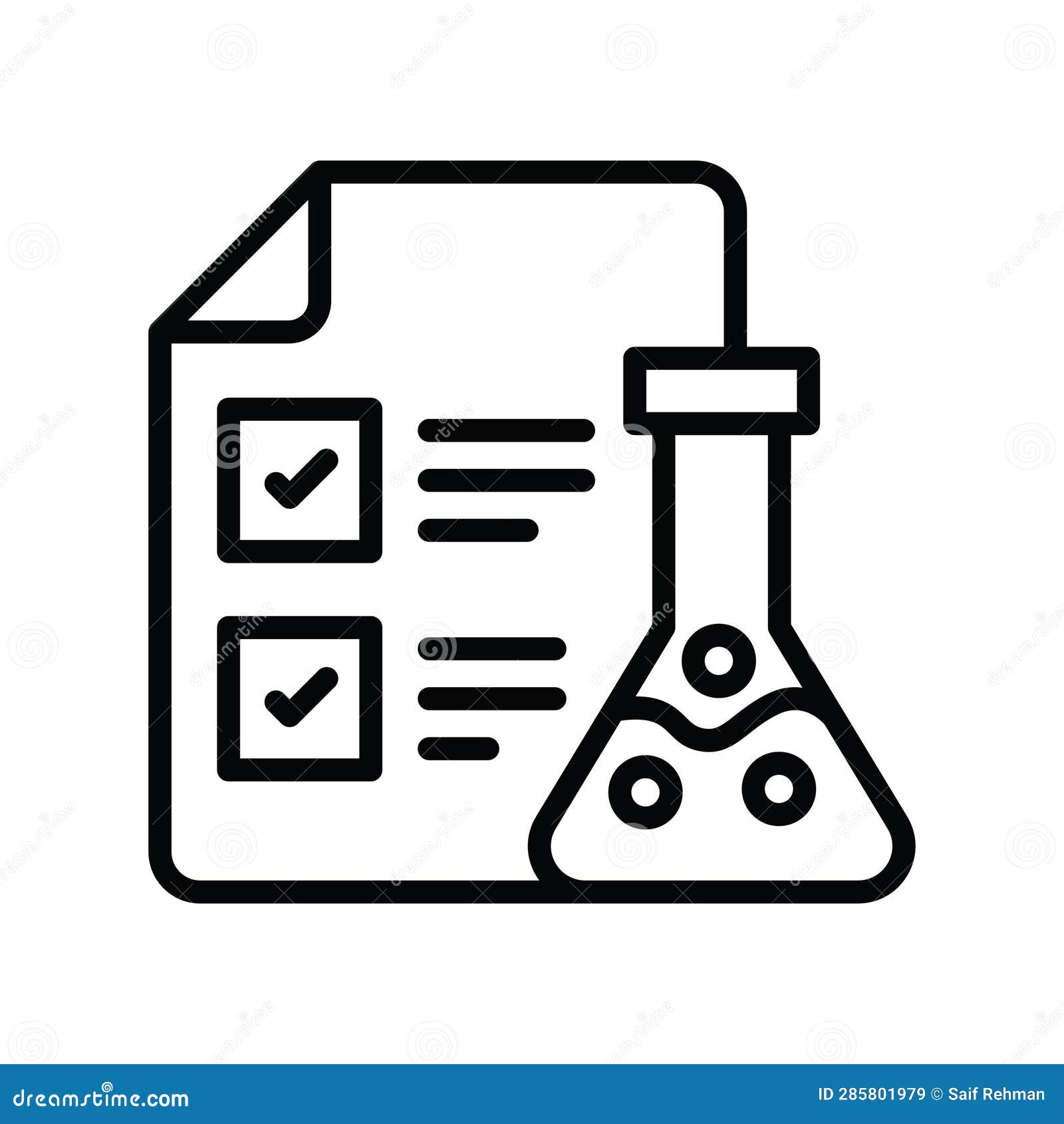 Lab Testing Vector Outline Icon Design Illustration. Engineering Symbol ...