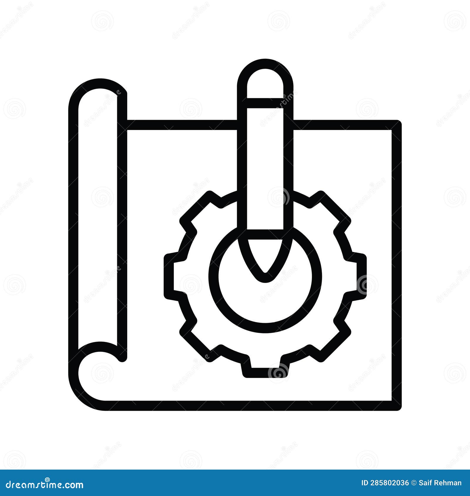 Prototype Vector Outline Icon Design Illustration. Engineering Symbol ...