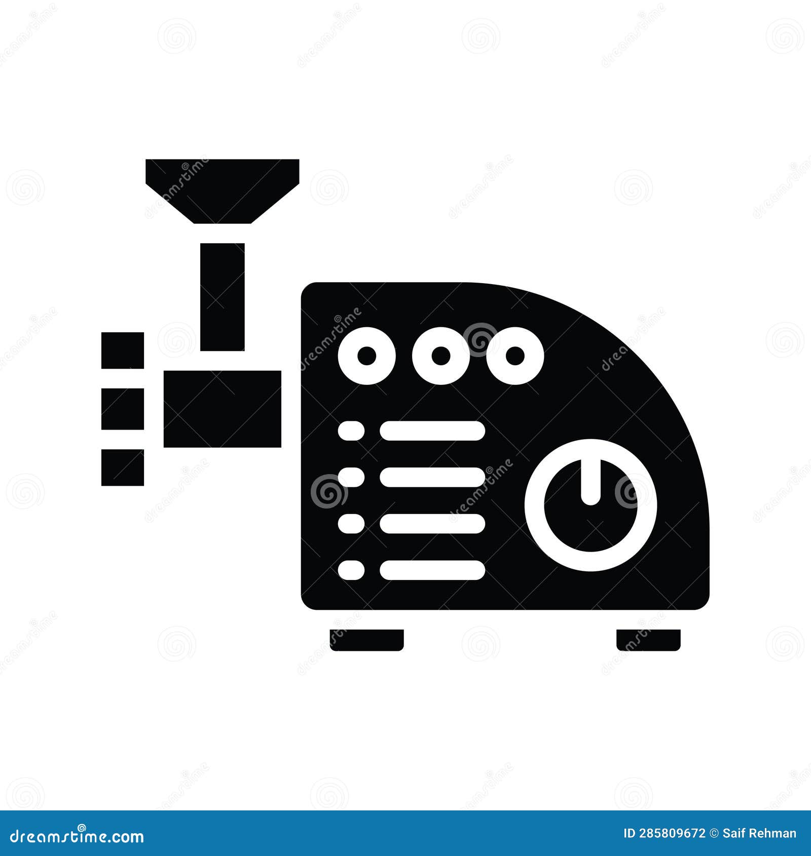 Mince Maker Vector Solid Icon Design Illustration. Housekeeping Symbol ...
