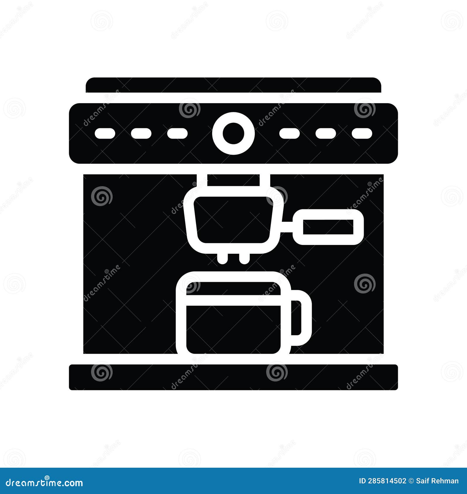 Coffee Maker Vector Solid Icon Design Illustration. Housekeeping Symbol ...