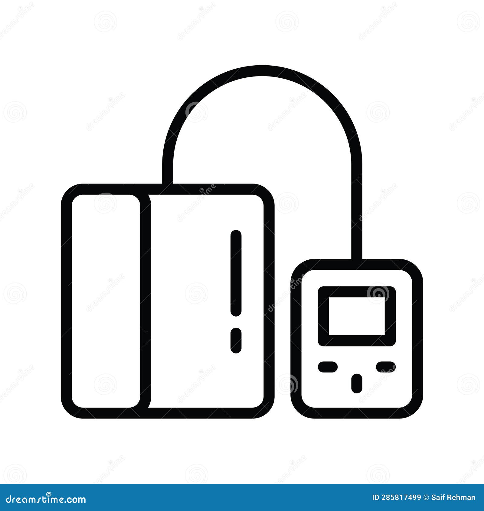 Bp Machine Vector Outline Icon Design Illustration. Medical Symbol on ...